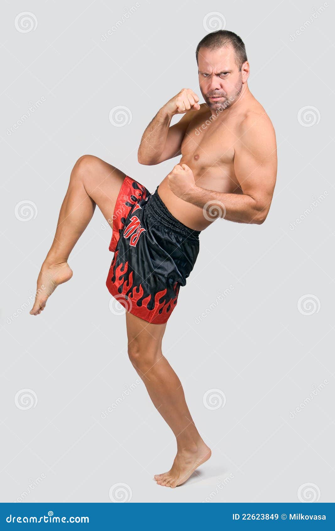 Muay Thai fighter stock image. Image of boxing, expression - 22623849