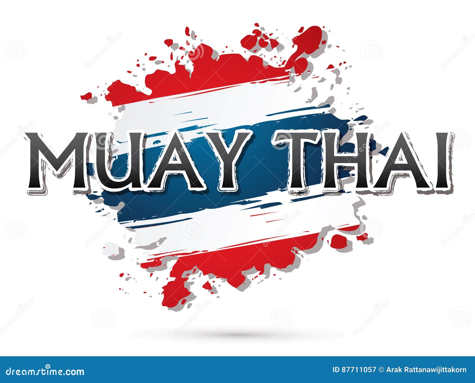Muay Thai Font text stock vector. Illustration of modern - 87711057