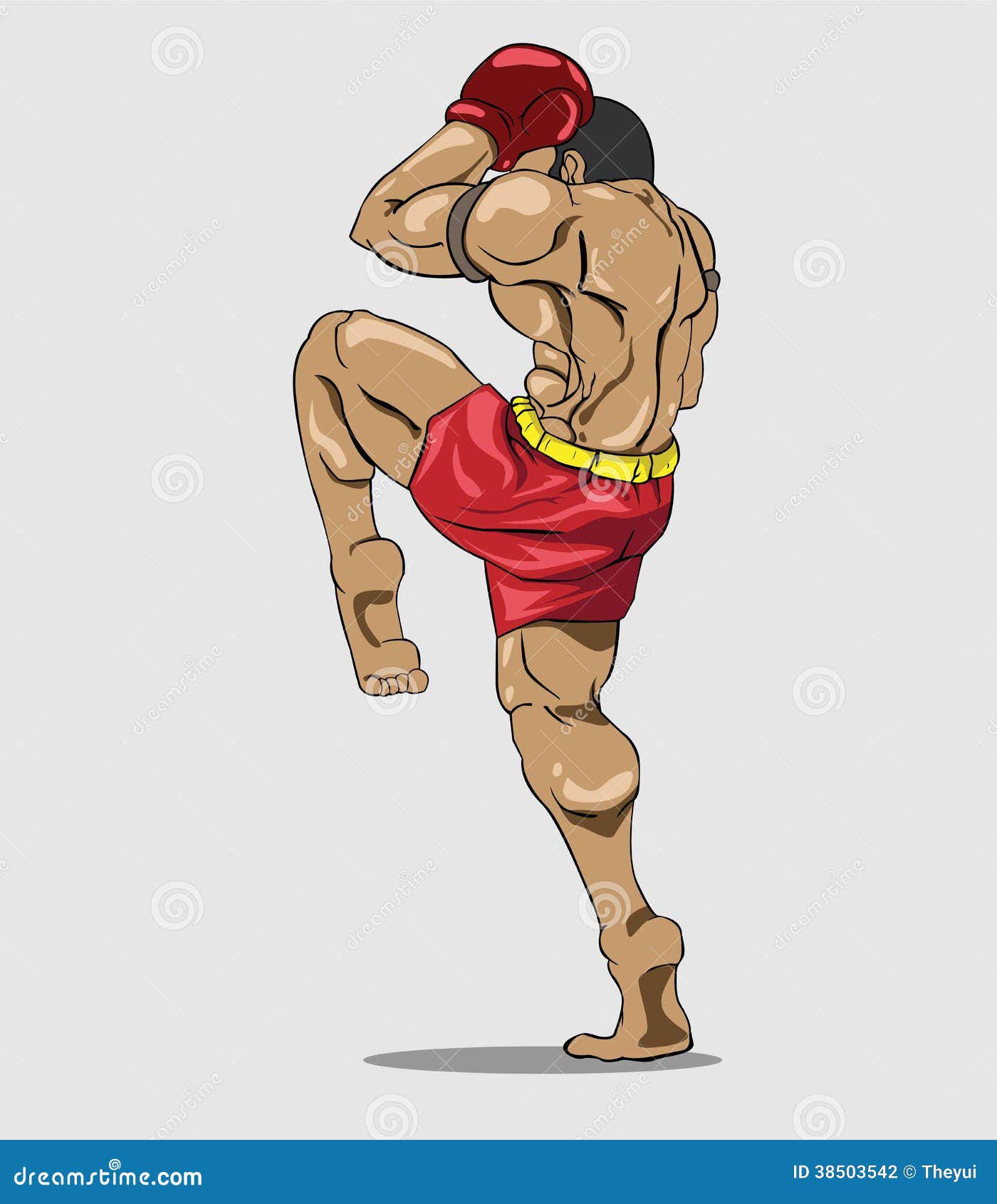 Muay thai. Martial art stock vector. Illustration of kick - 38503542
