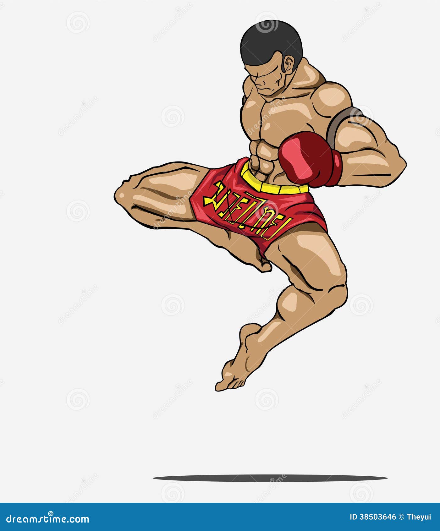 Muay thai. Martial art stock vector. Illustration of asia - 38503646