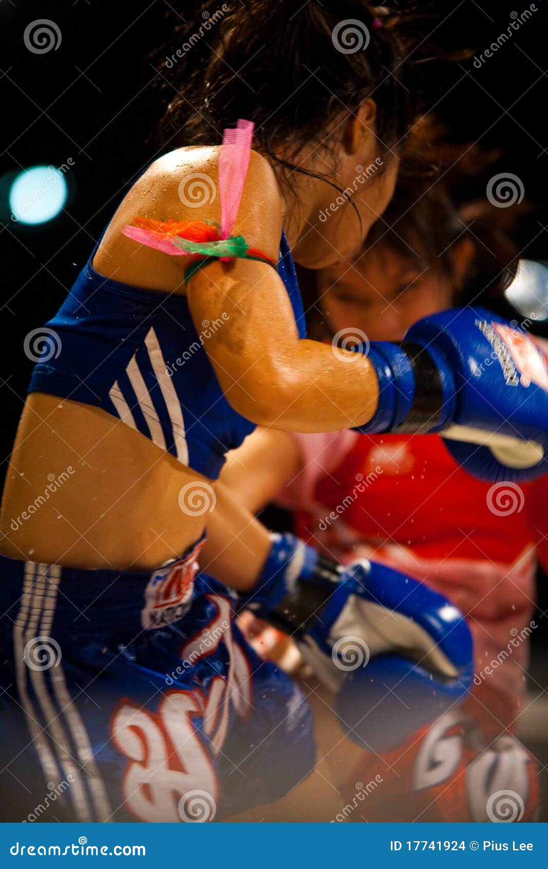 Muay Thai Women Boxers Kick Sweat Editorial Stock Image - Image of arts ...