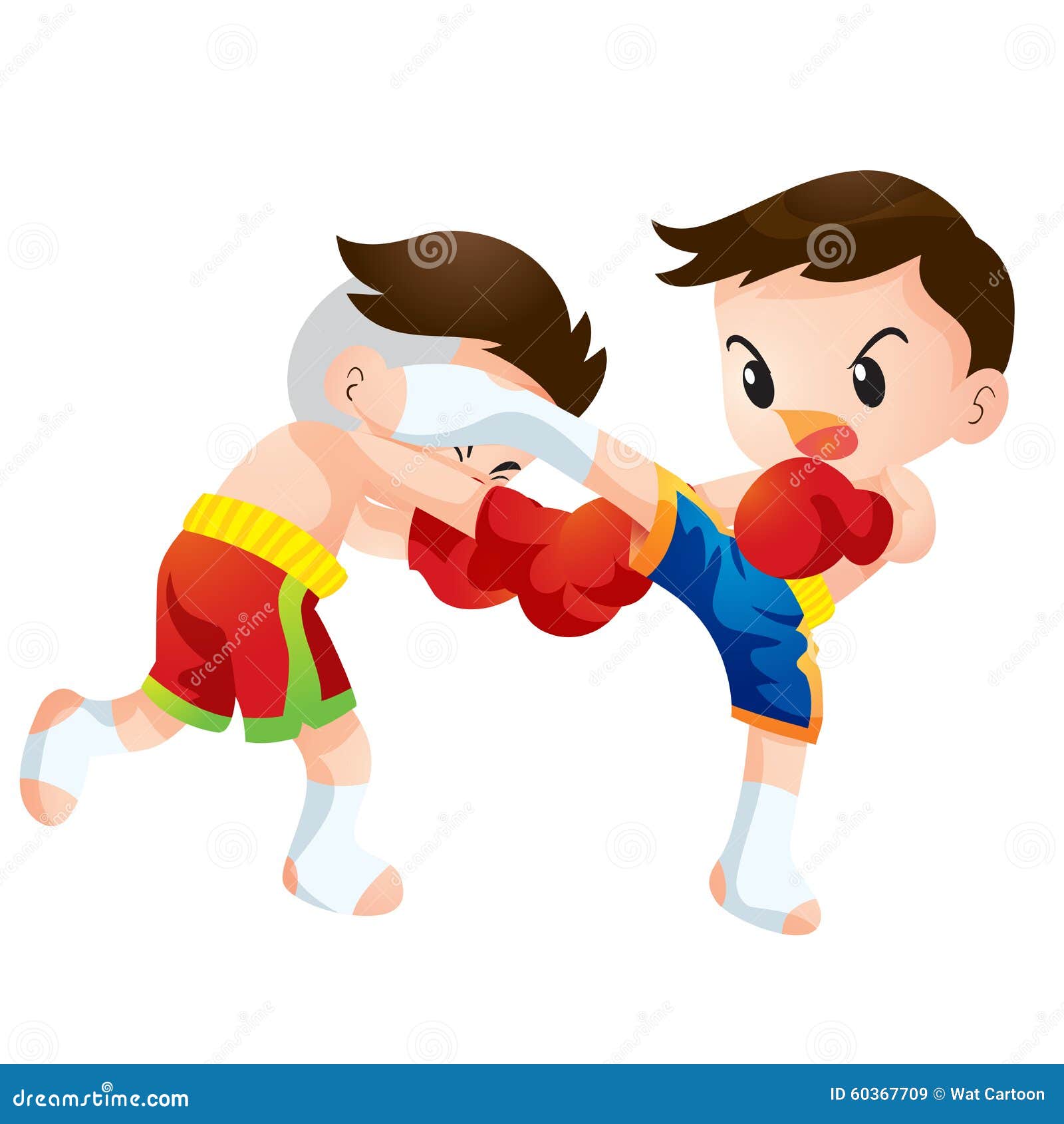 Muaythai stock vector. Illustration of boxing, asia, cartoon - 60367709