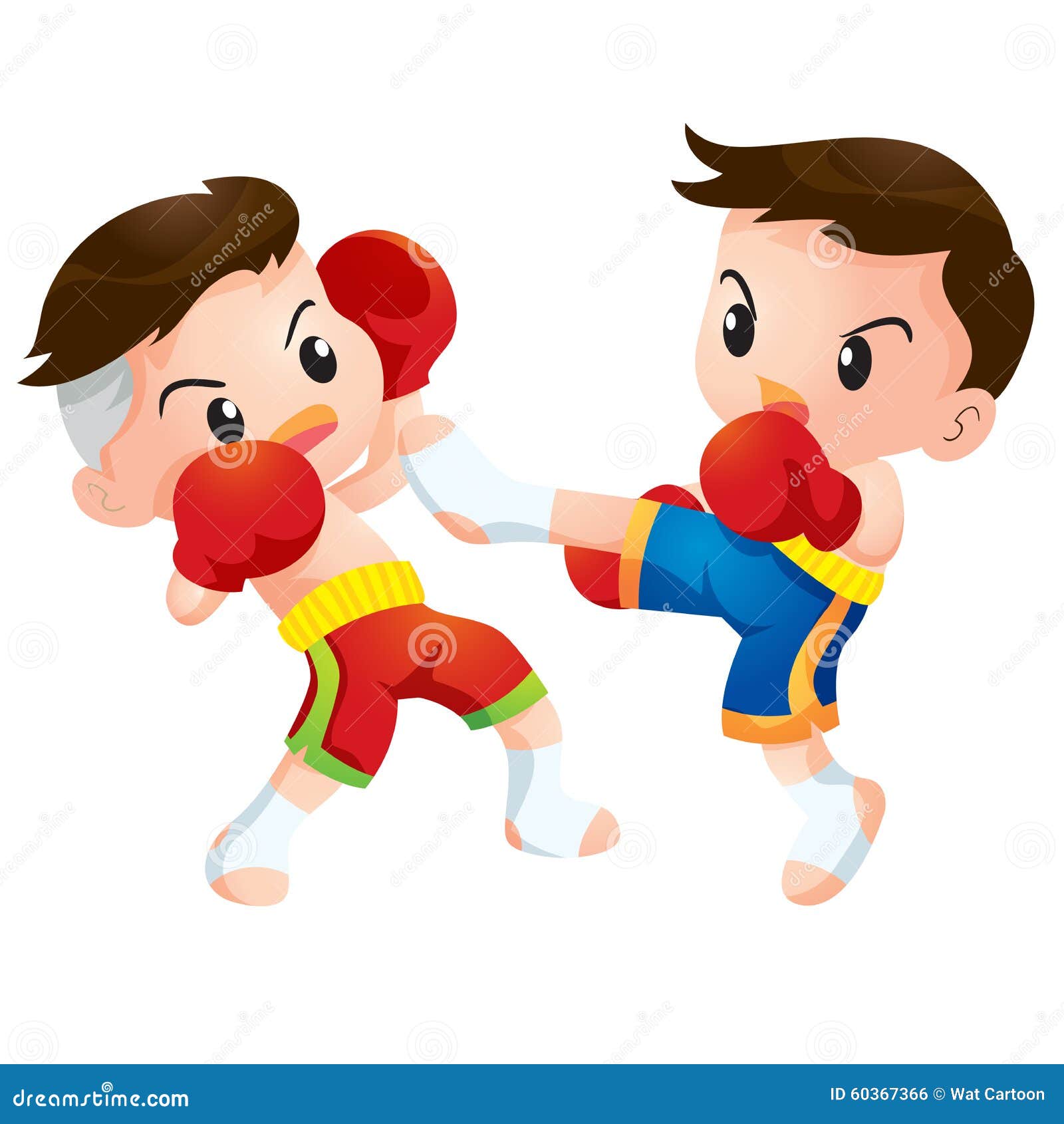 Boxing. Kids Sport Concept. Boy Sportsman Boxer Fighting In Gloves In ...