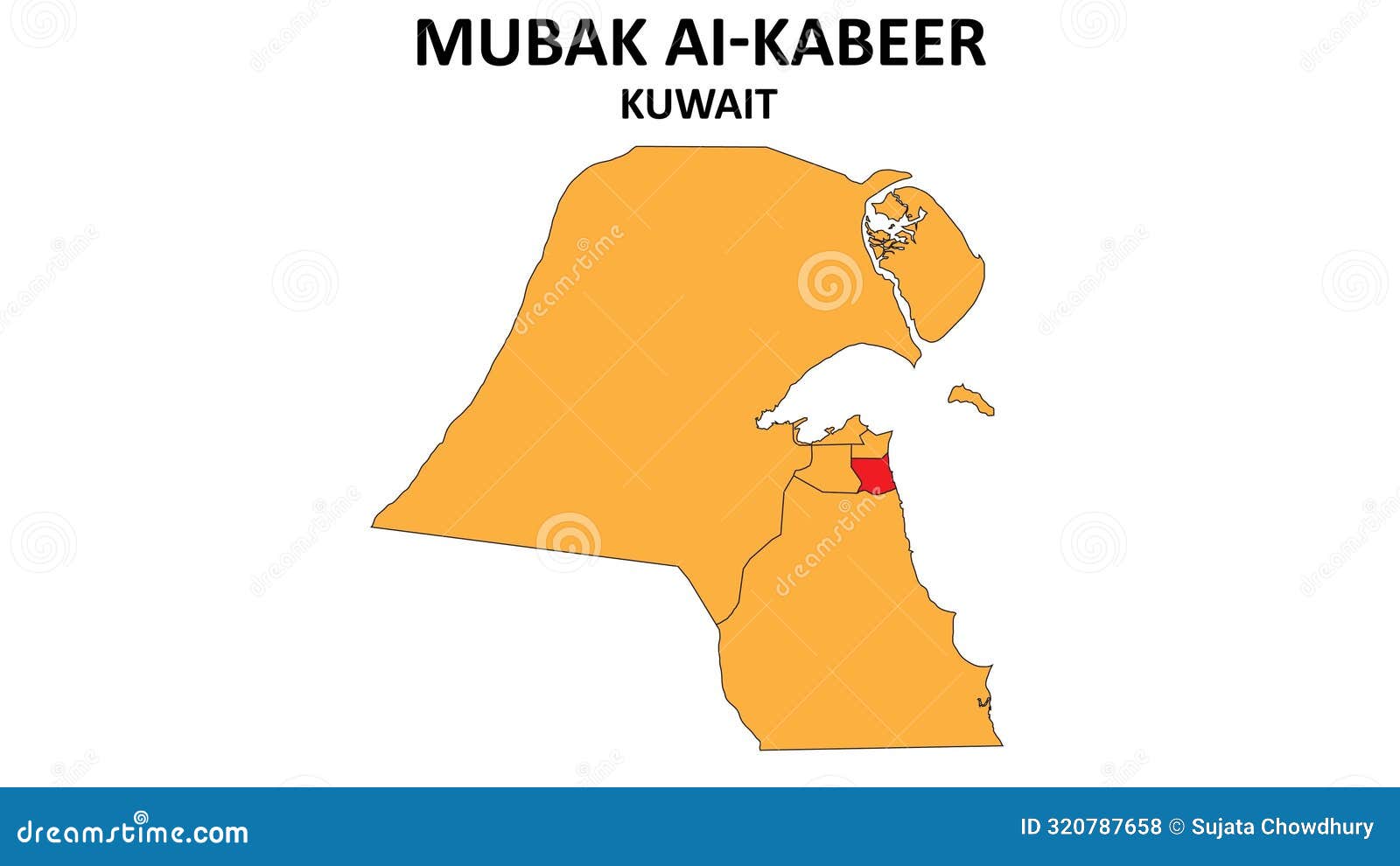 Kuwait Vector Country Map Sticker | CartoonDealer.com #319125995