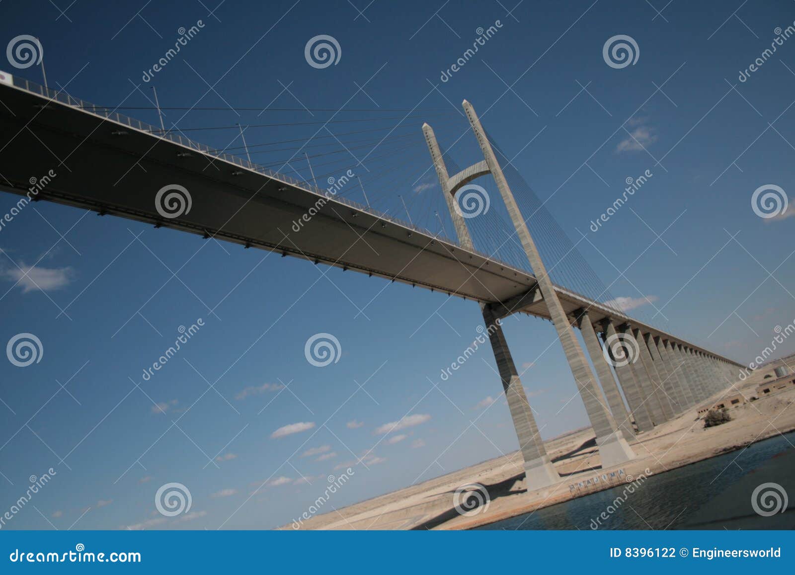 Mubarak Peace Bridge stock photo. Image of qantara, egyptian - 8396122