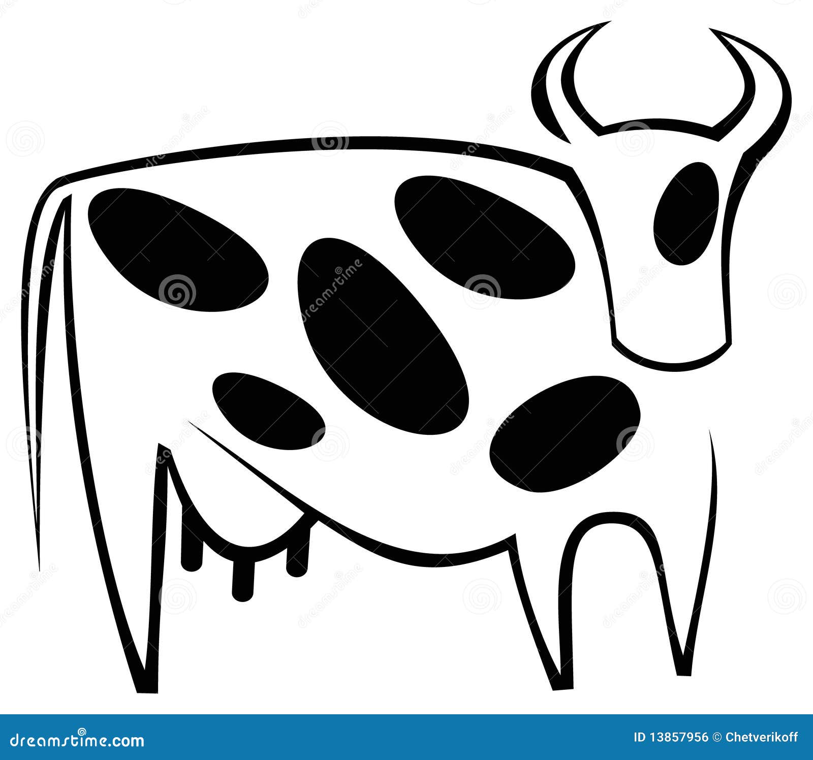 Mucca illustrazione vettoriale. Illustrazione di rinforzi - 13857956