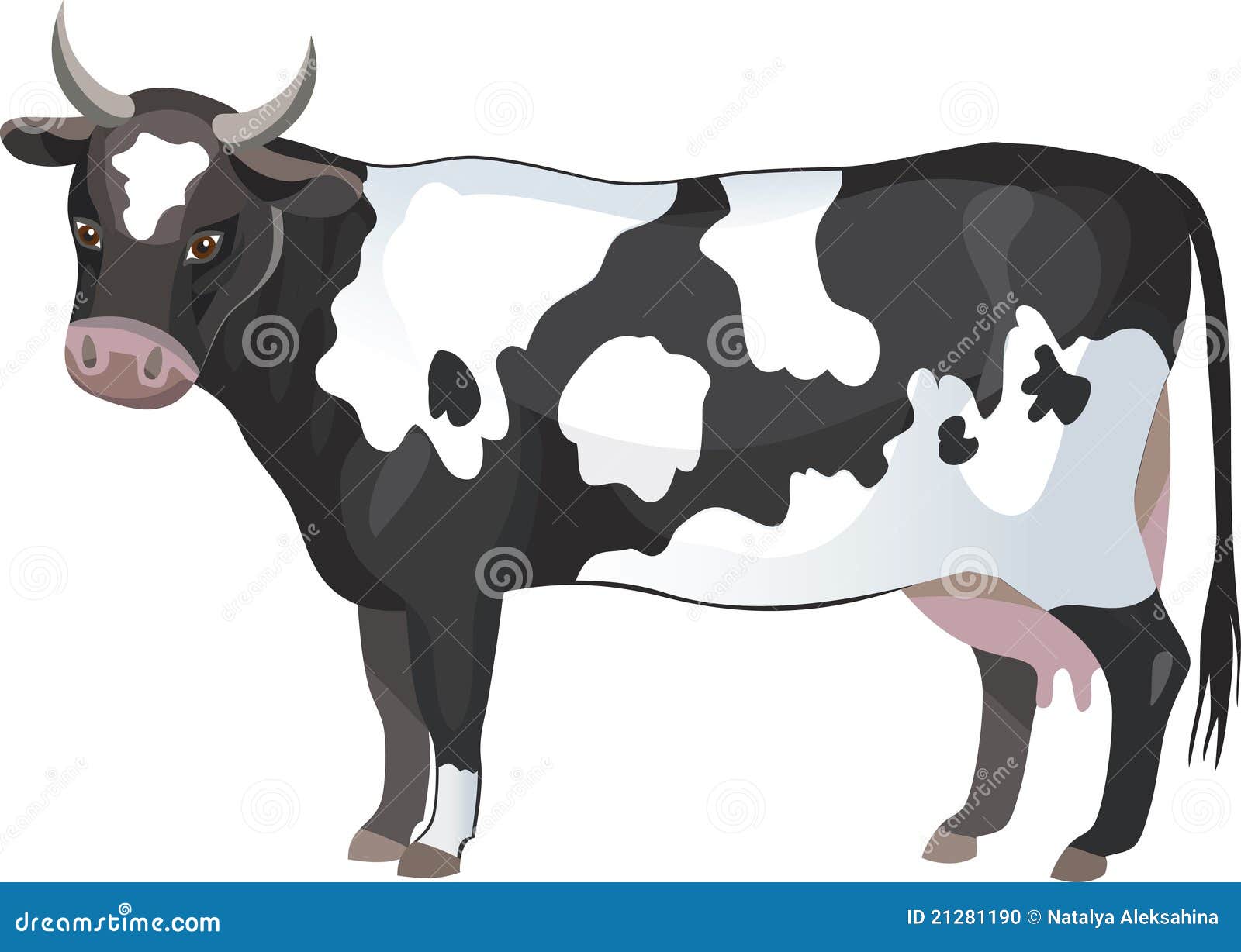 Mucca illustrazione vettoriale. Illustrazione di carne - 21281190