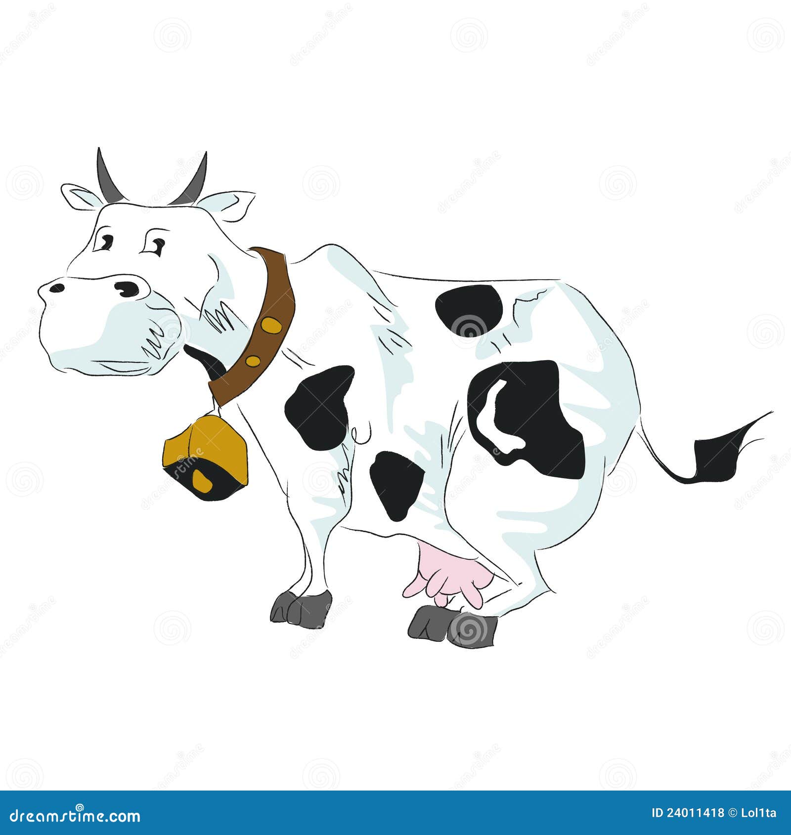 Mucca illustrazione vettoriale. Illustrazione di animali - 24011418