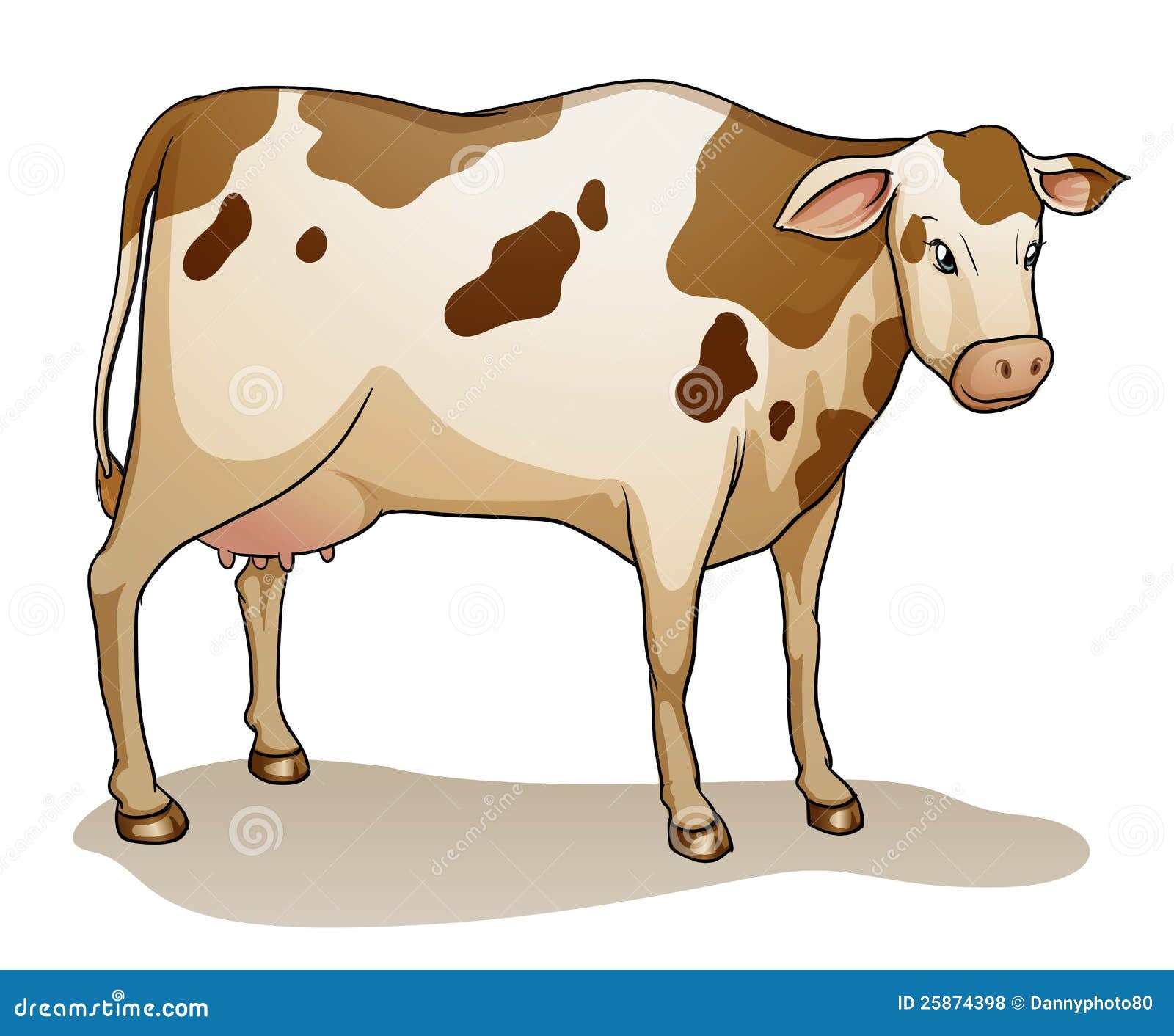 Mucca illustrazione vettoriale. Illustrazione di zoccolo - 25874398