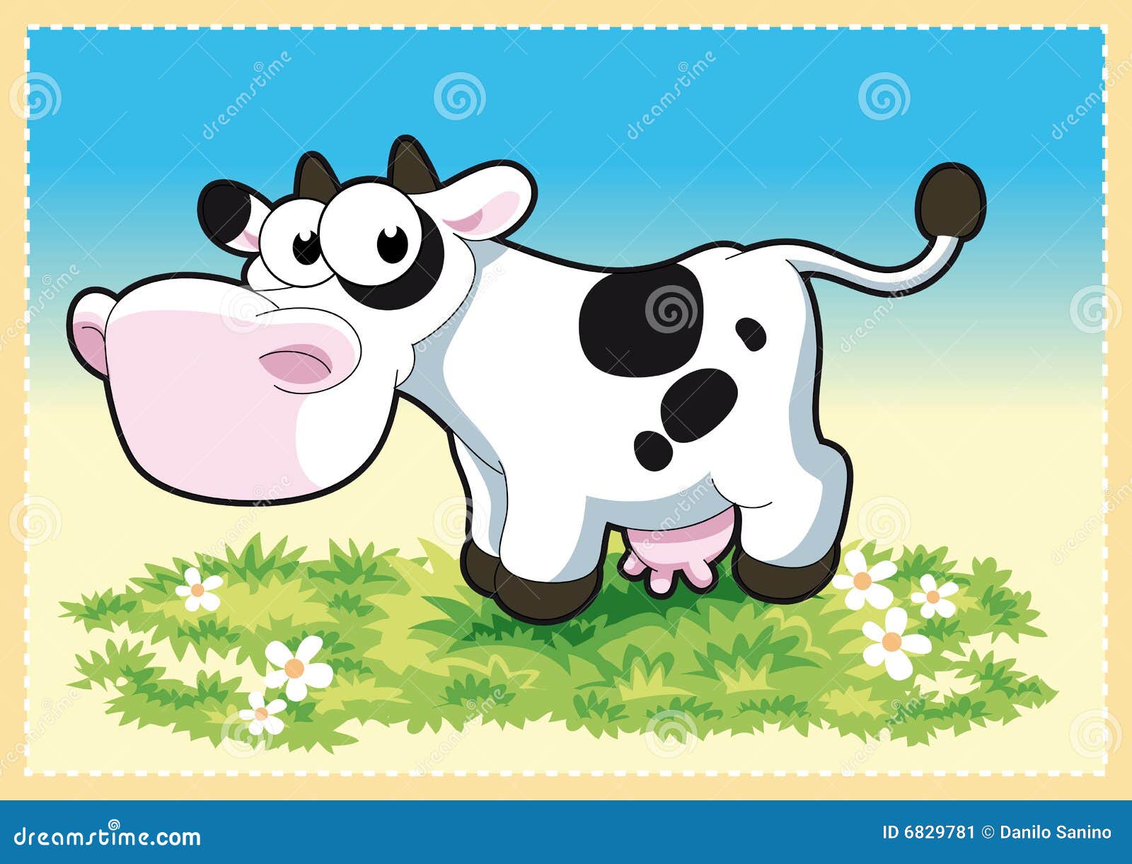 Mucca illustrazione vettoriale. Illustrazione di fabbrica - 6829781