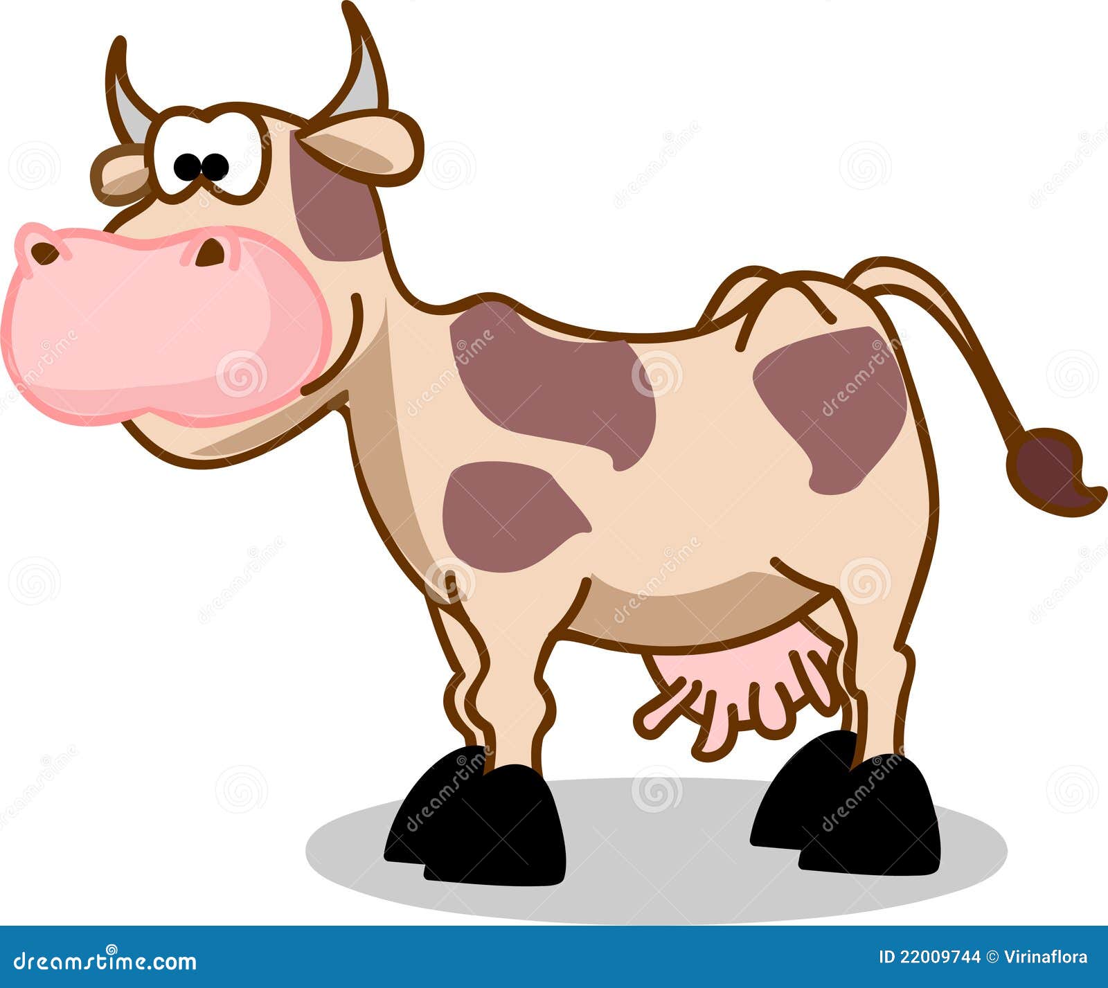 Mucca di vettore illustrazione vettoriale. Illustrazione di zoccoli ...