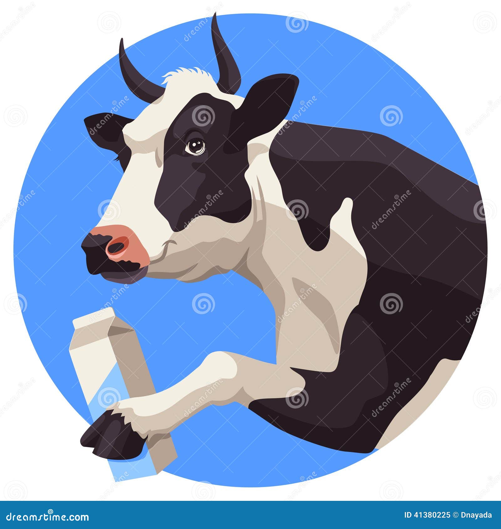 Mucca e latte illustrazione vettoriale. Illustrazione di emblema - 41380225