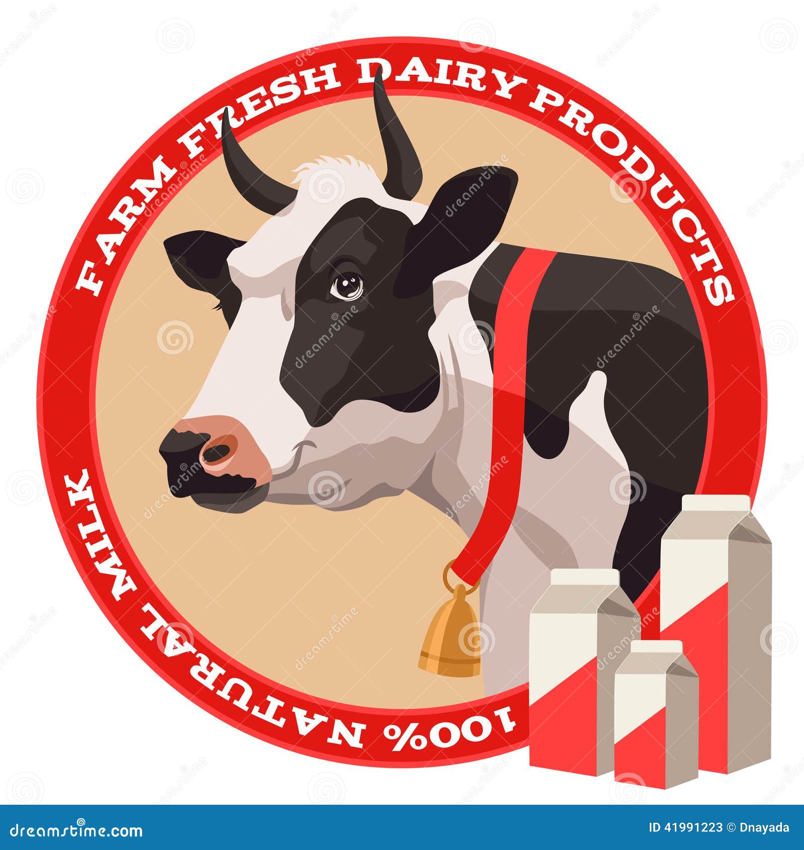 Mucca e latte illustrazione vettoriale. Illustrazione di bestiami ...