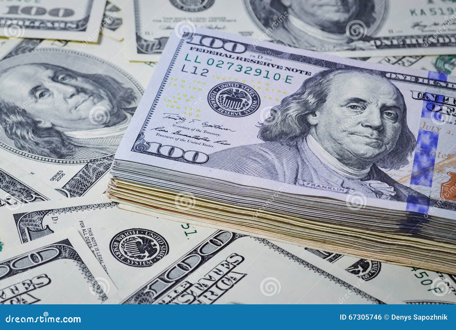 Much Money. Lots of Hundred Dollar Stock Photo - Image of stack ...