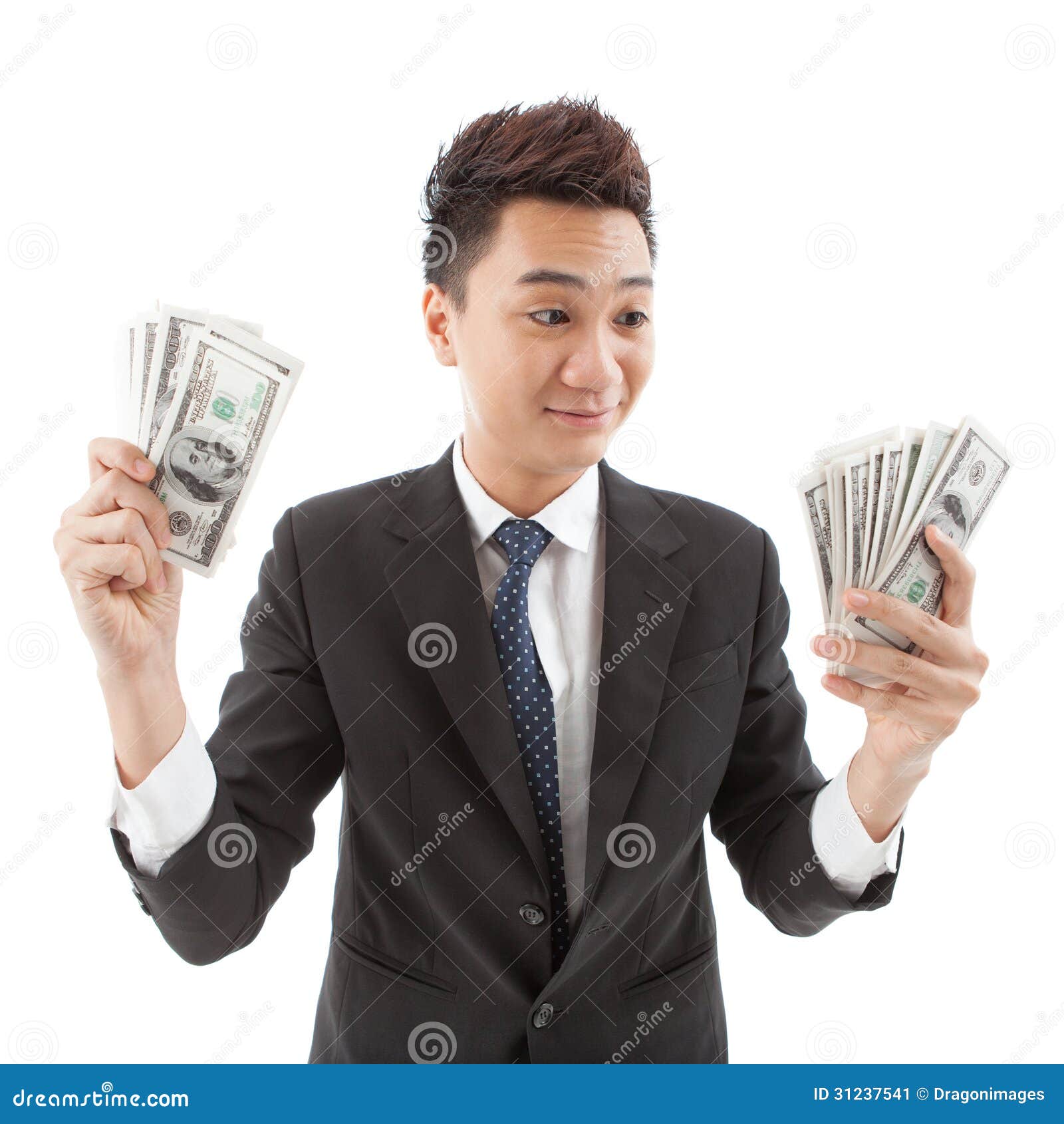 So much money! stock image. Image of male, giving, cutout - 31237541