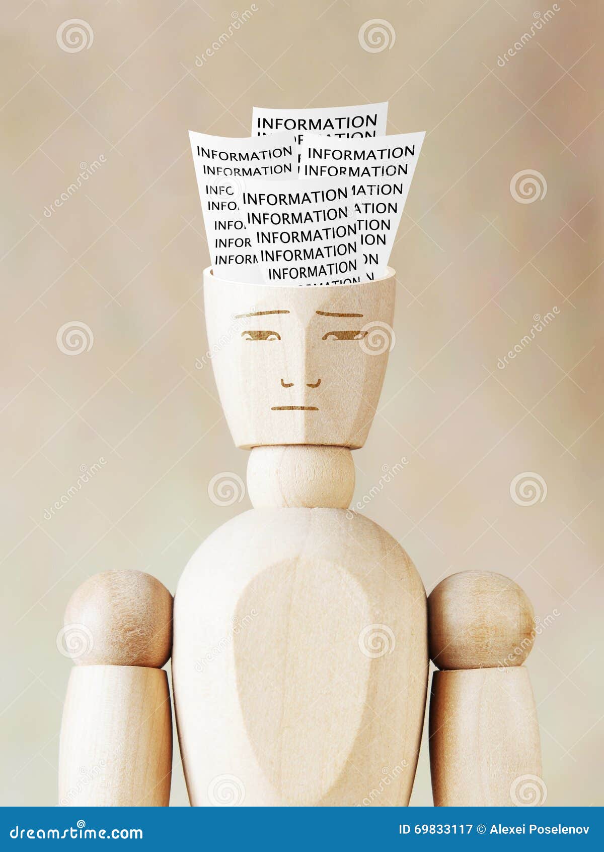 Much Various Information into the Human Head Stock Image - Image of ...