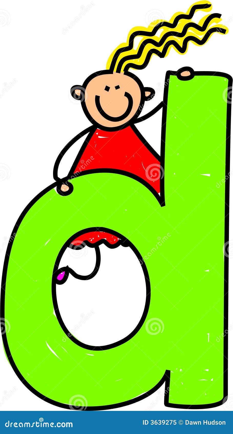 Muchacha de la letra D ilustración del vector. Ilustración de ...