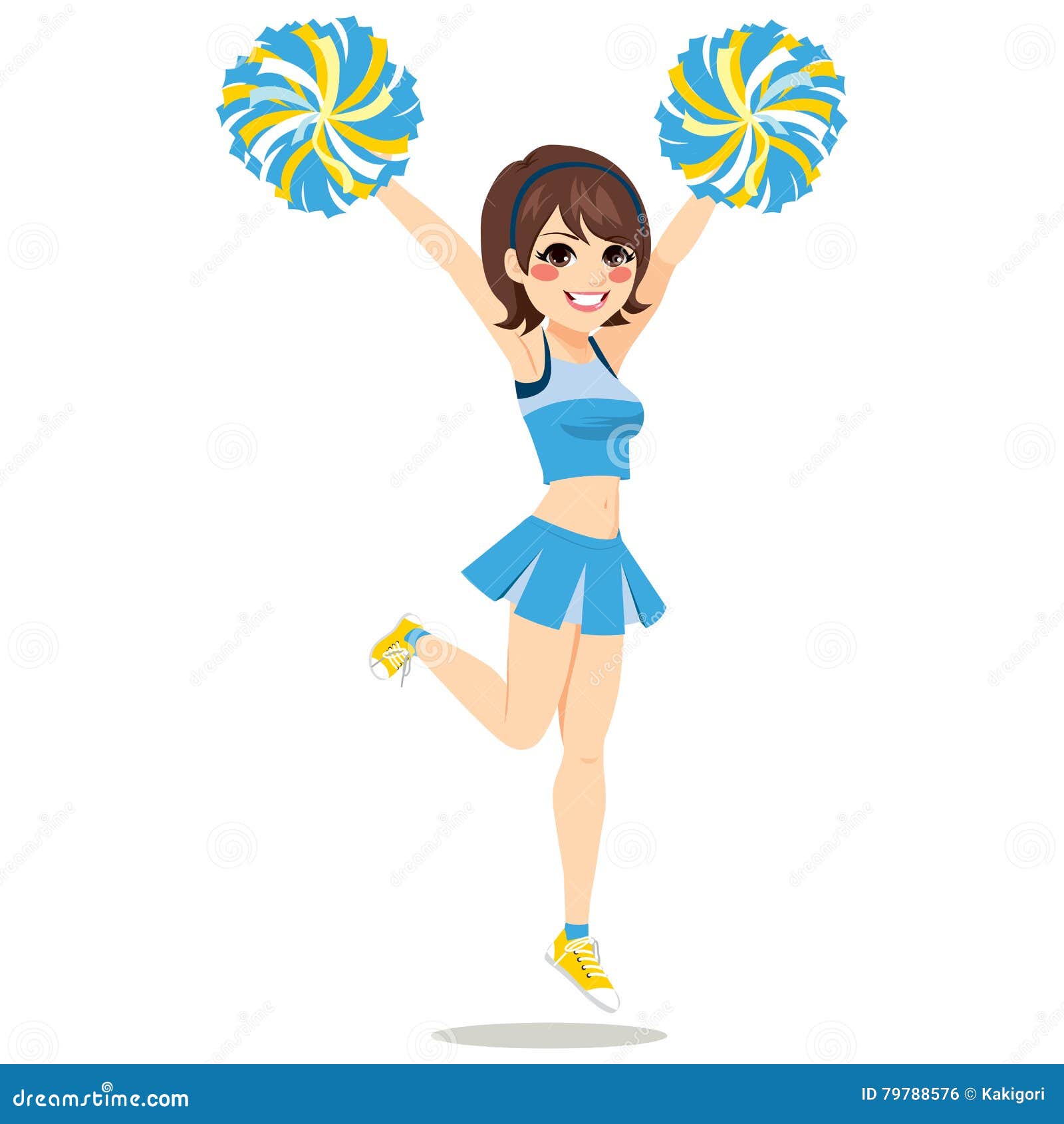 Muchacha Feliz De La Animadora Ilustración del Vector - Ilustración de ...