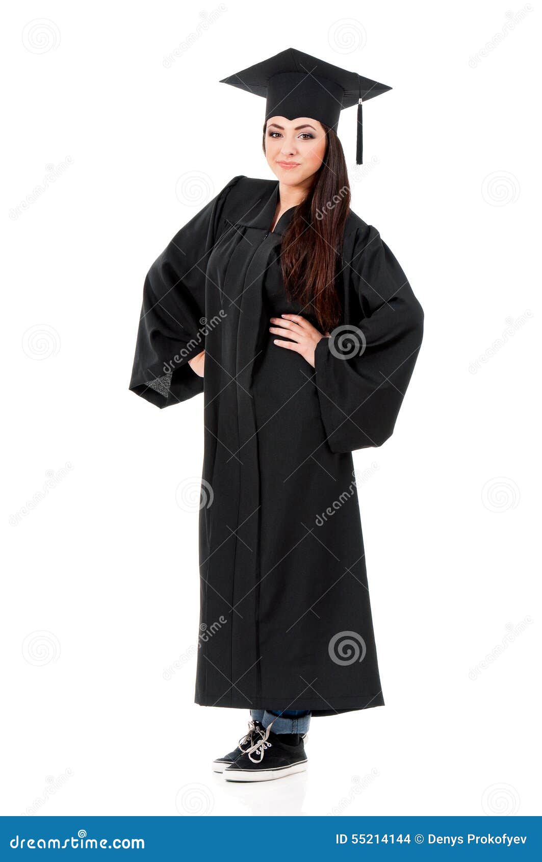 Muchacha graduada foto de archivo. Imagen de hermoso - 55214144