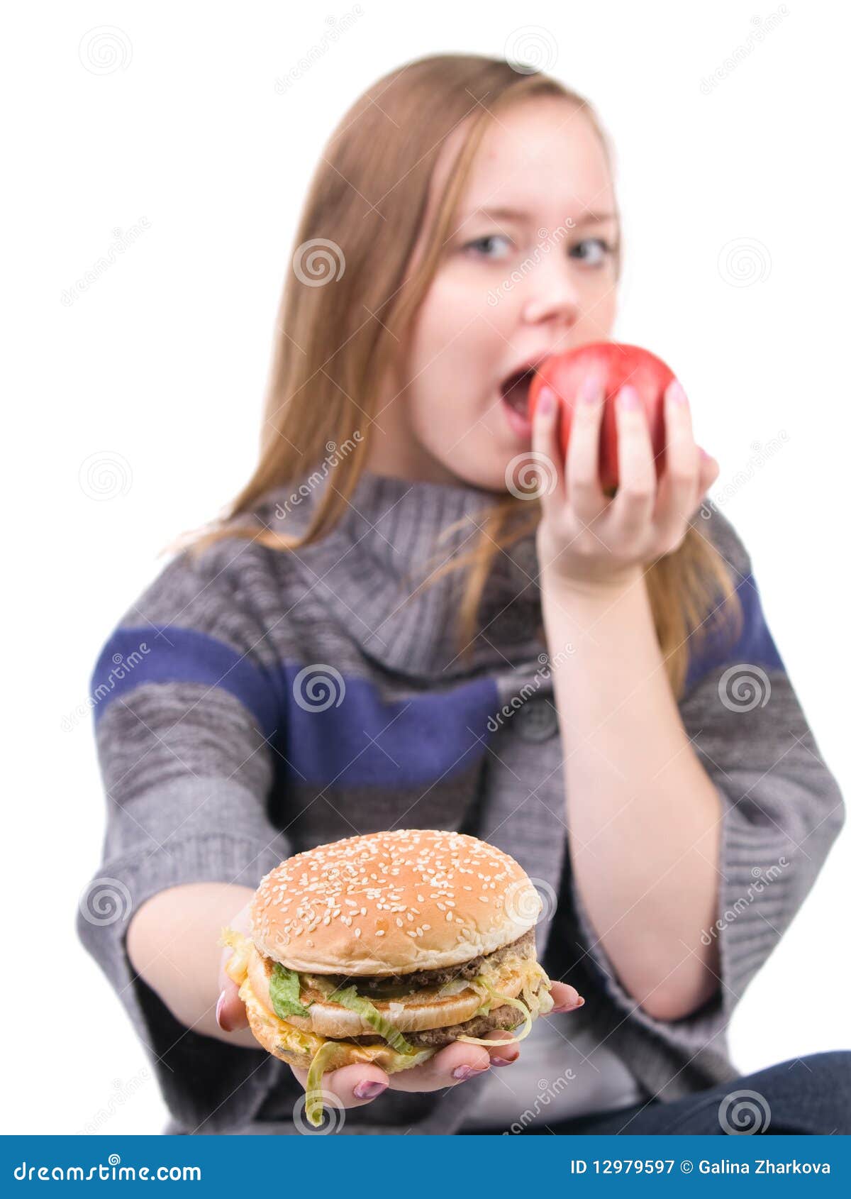 Muchacha hambrienta imagen de archivo. Imagen de adulto - 12979597