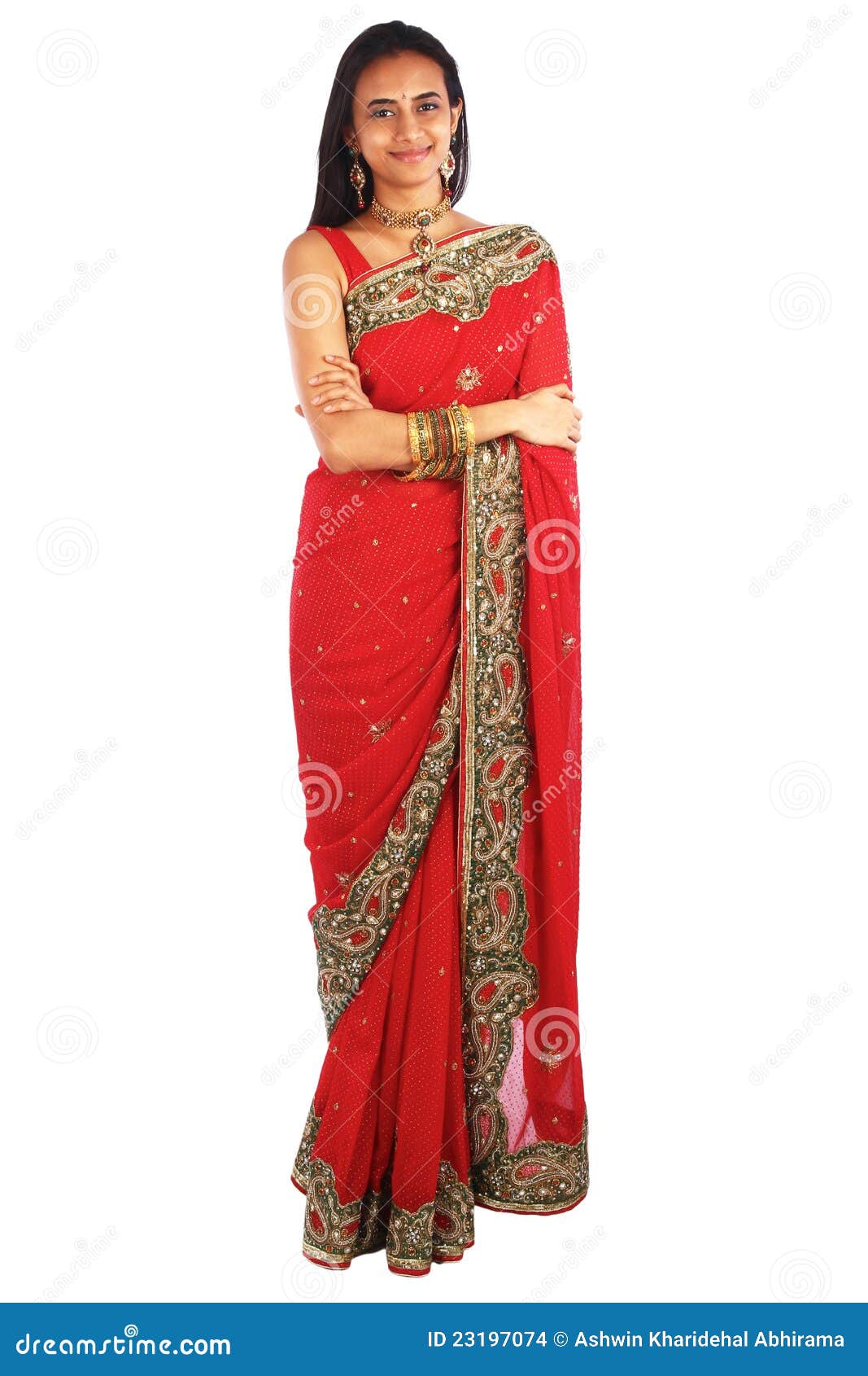 Muchacha India Joven En La Ropa Tradicional. Foto de archivo - Imagen ...