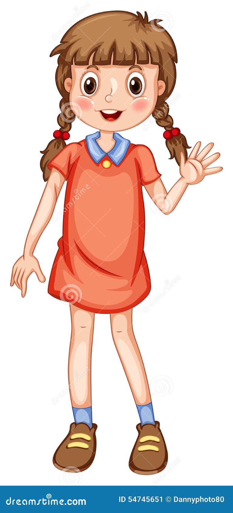 Muchacha linda ilustración del vector. Ilustración de historieta - 54745651