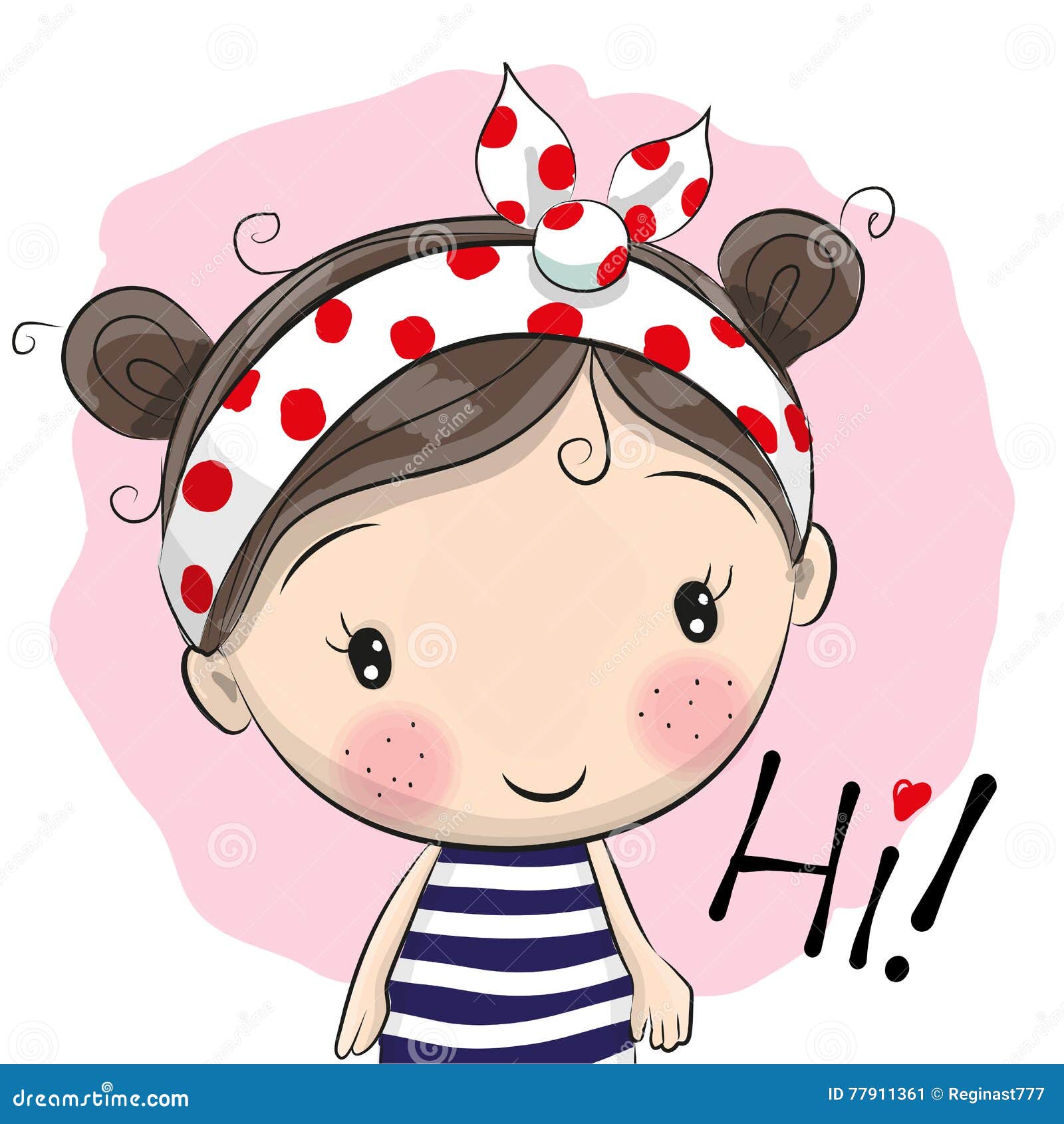 Muchacha Linda De La Historieta Ilustración del Vector - Ilustración de ...