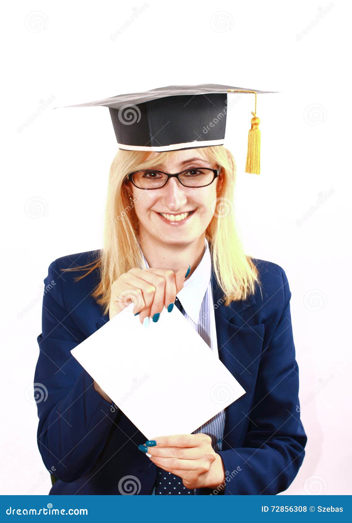 Muchacha Nuevamente Graduada Feliz Foto de archivo - Imagen de ...