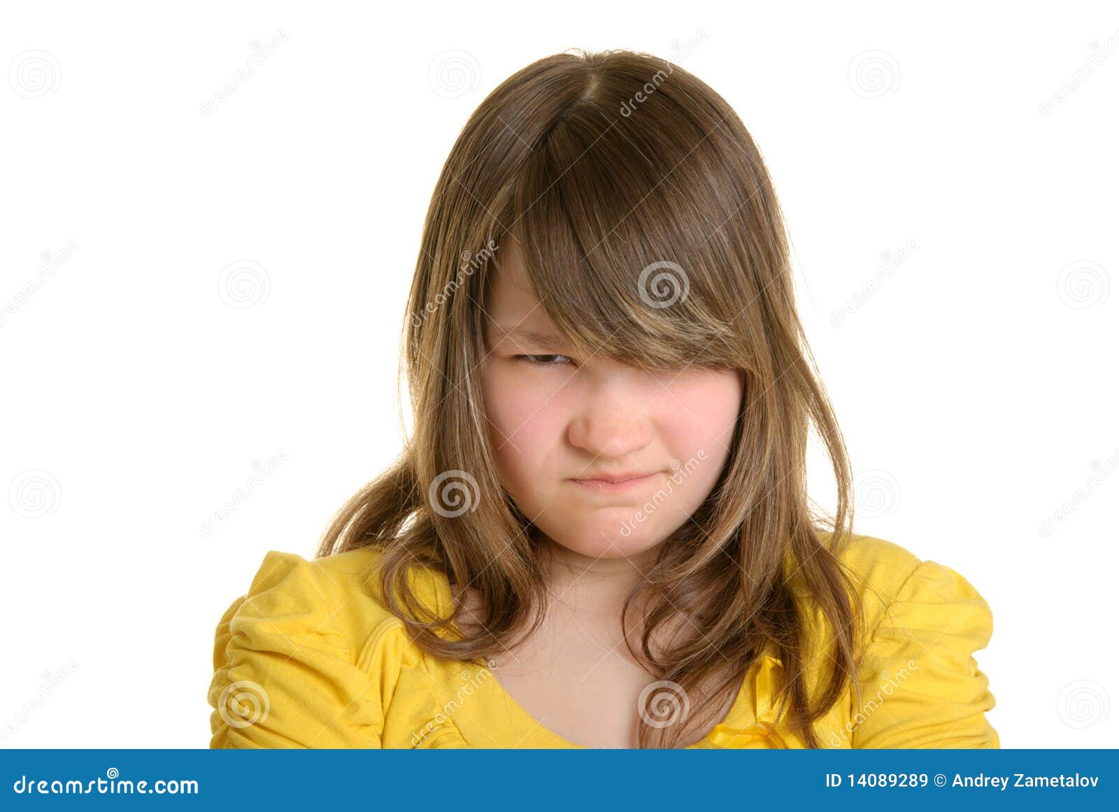 Muchacha Ofendida Y Descontenta Imagen de archivo - Imagen de insulto ...