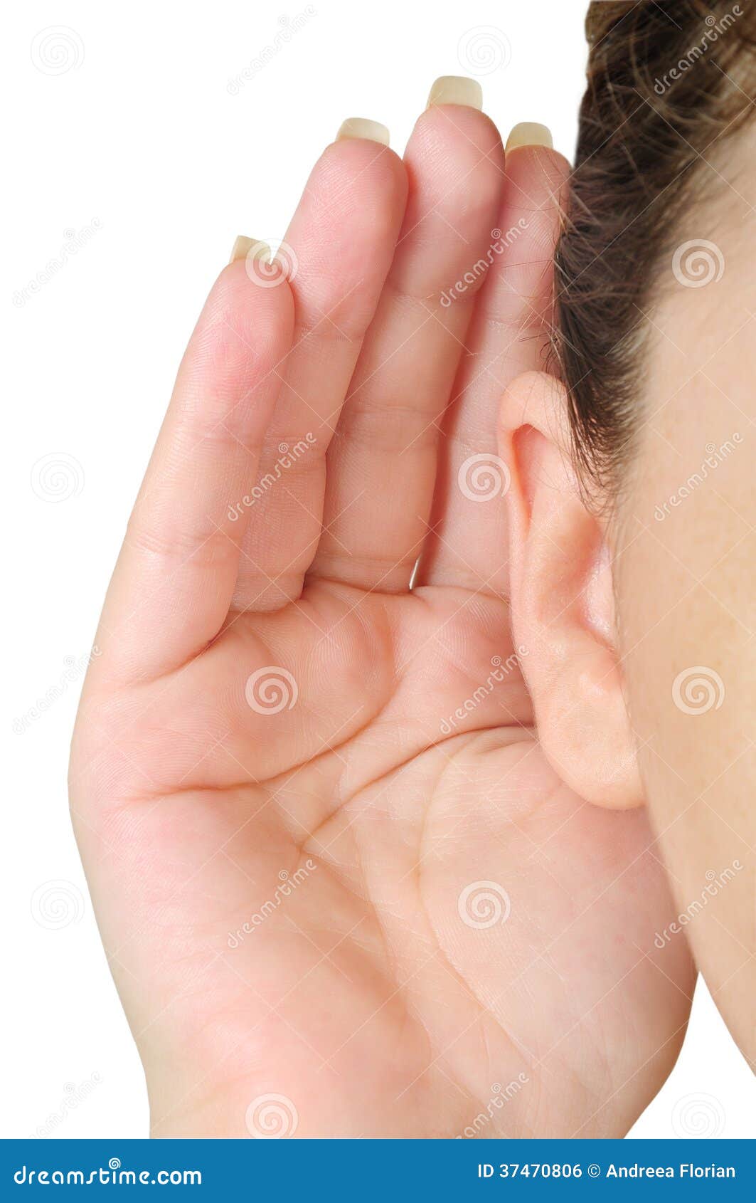 Muchacha que escucha foto de archivo. Imagen de misterio - 37470806