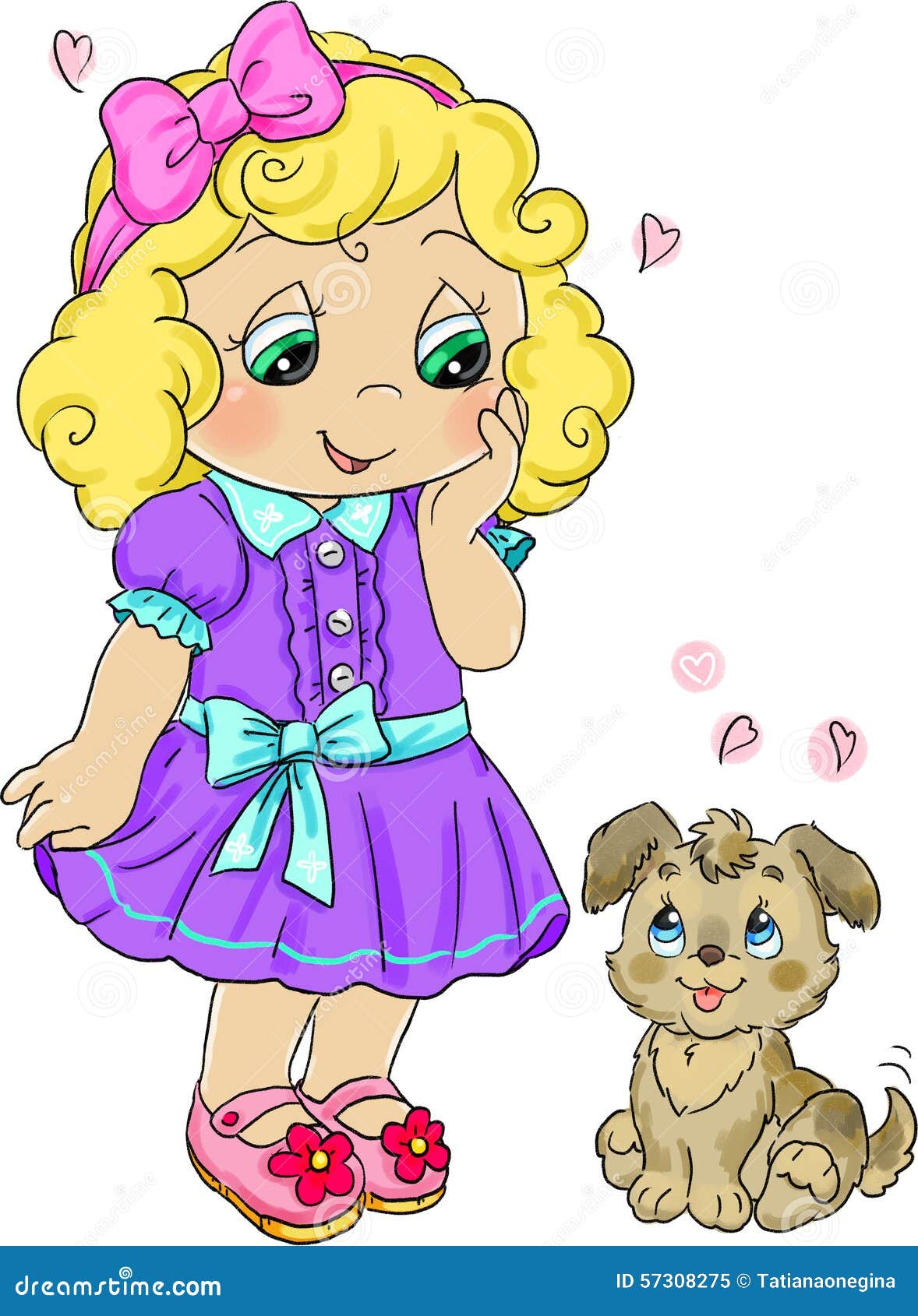 Muchacha rubia stock de ilustración. Ilustración de hembra - 57308275