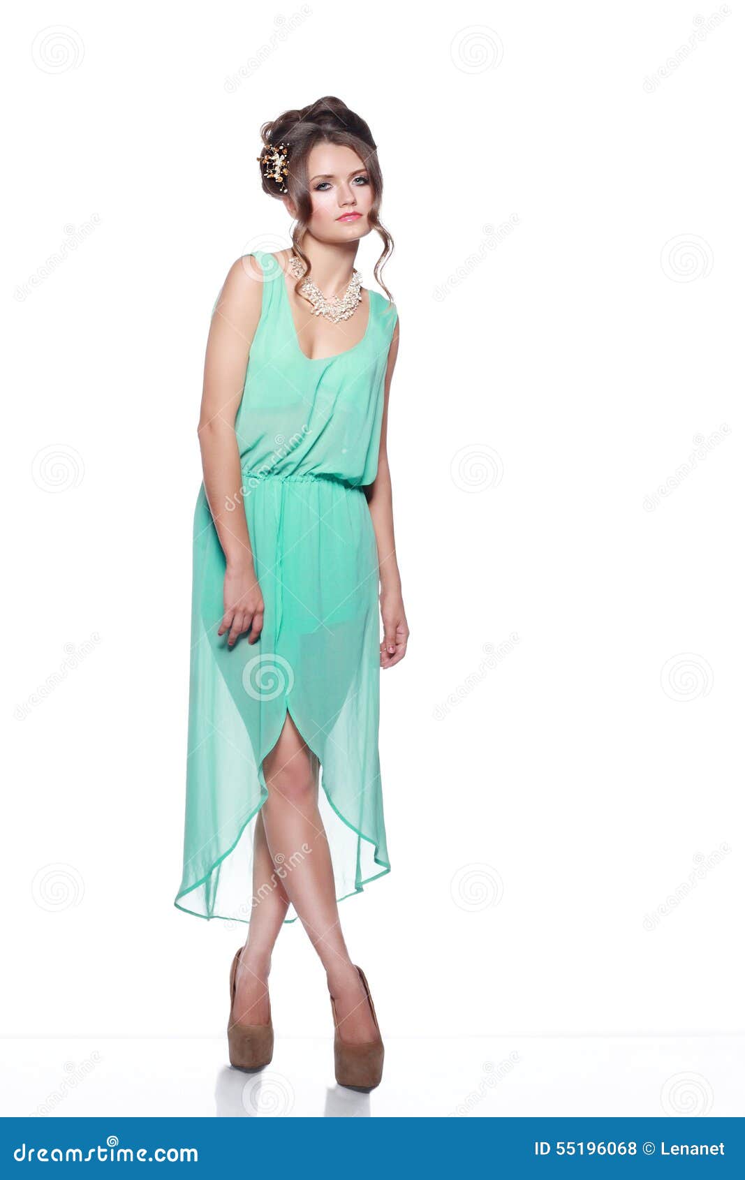 Muchacha stiled moda foto de archivo. Imagen de vestido - 55196068