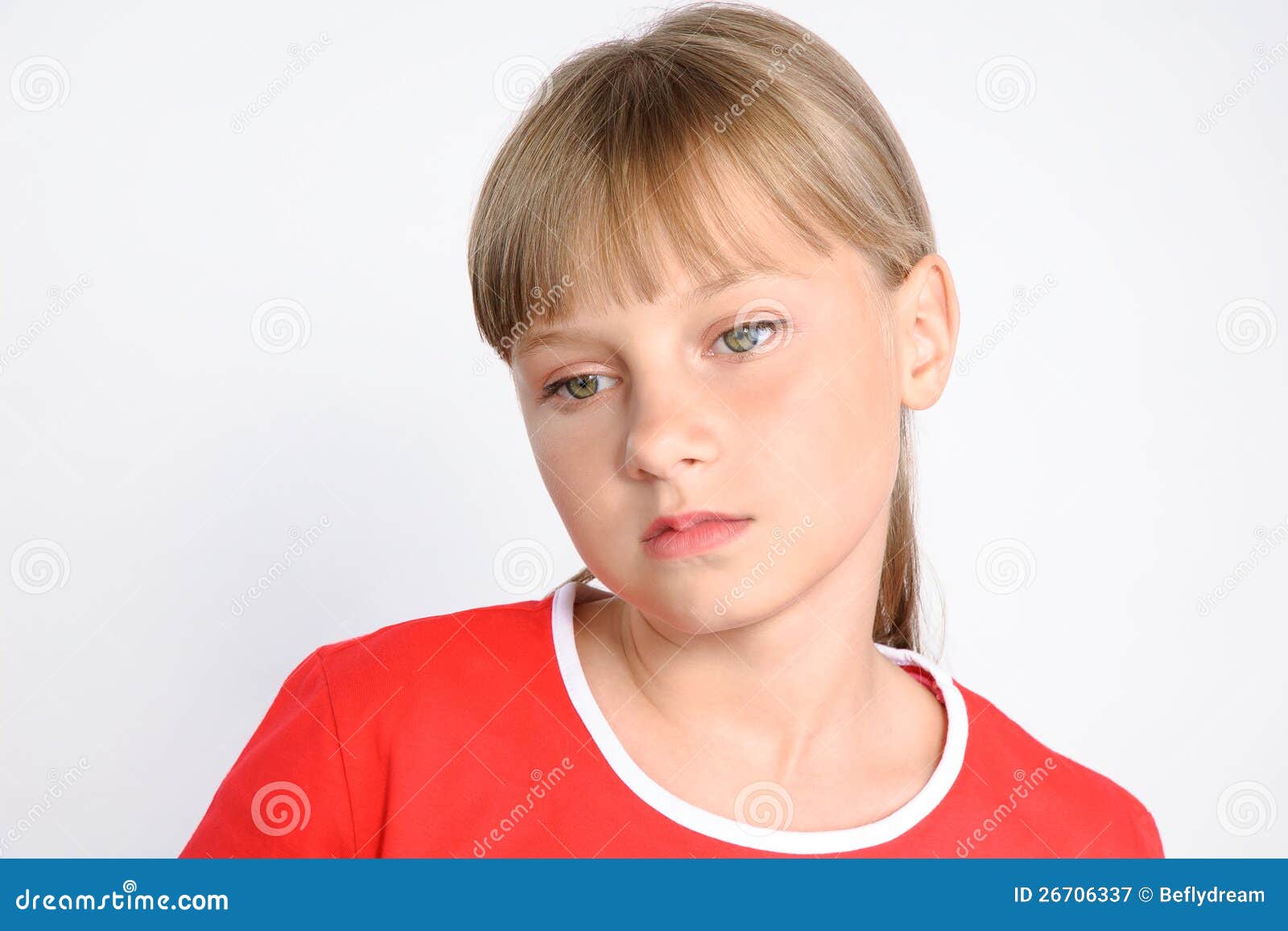 Muchacha Triste Del Preadolescente, Problemas Del Adolescente Imagen de ...