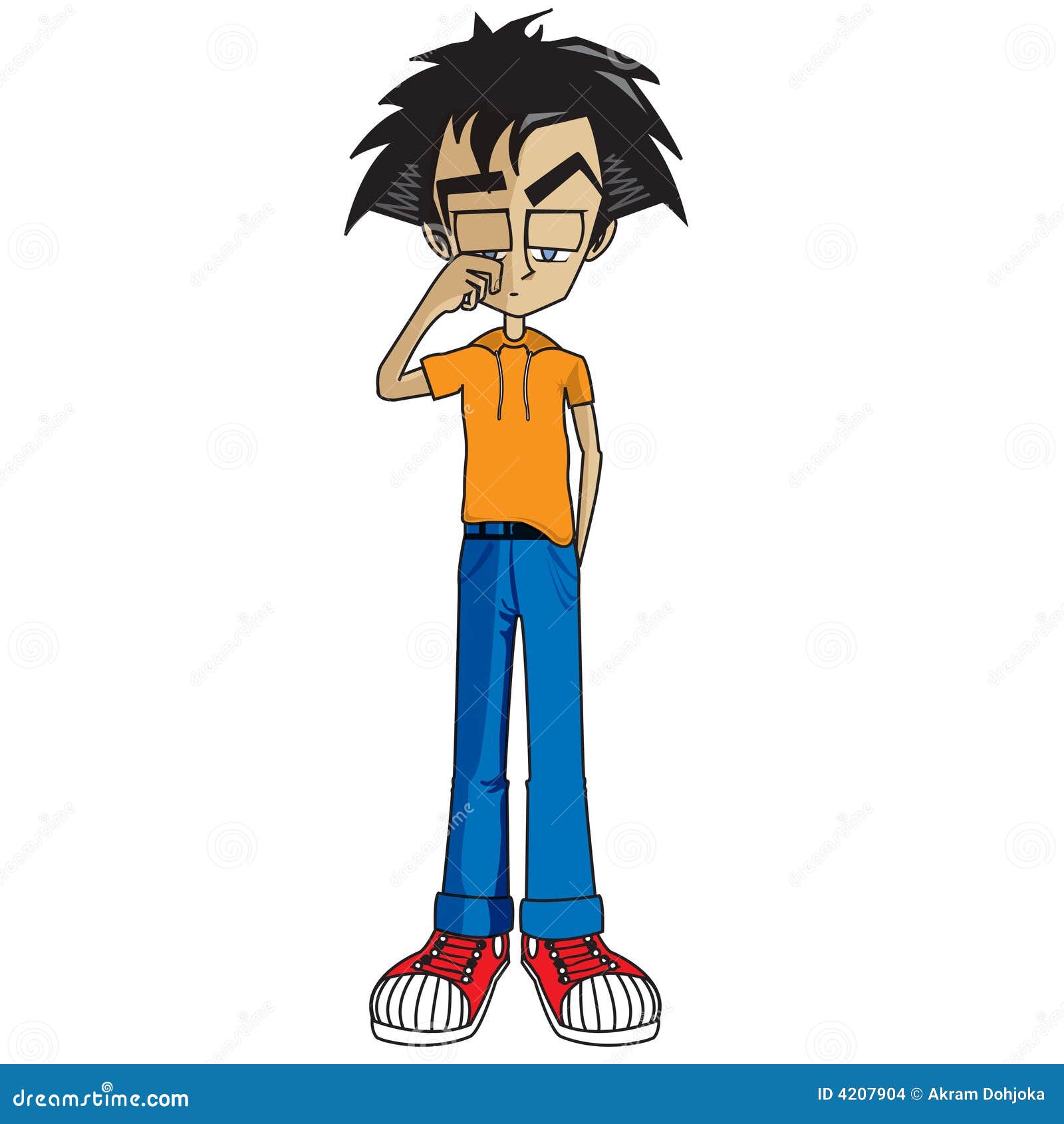 Muchacho 3 de Manga ilustración del vector. Ilustración de anaranjado ...