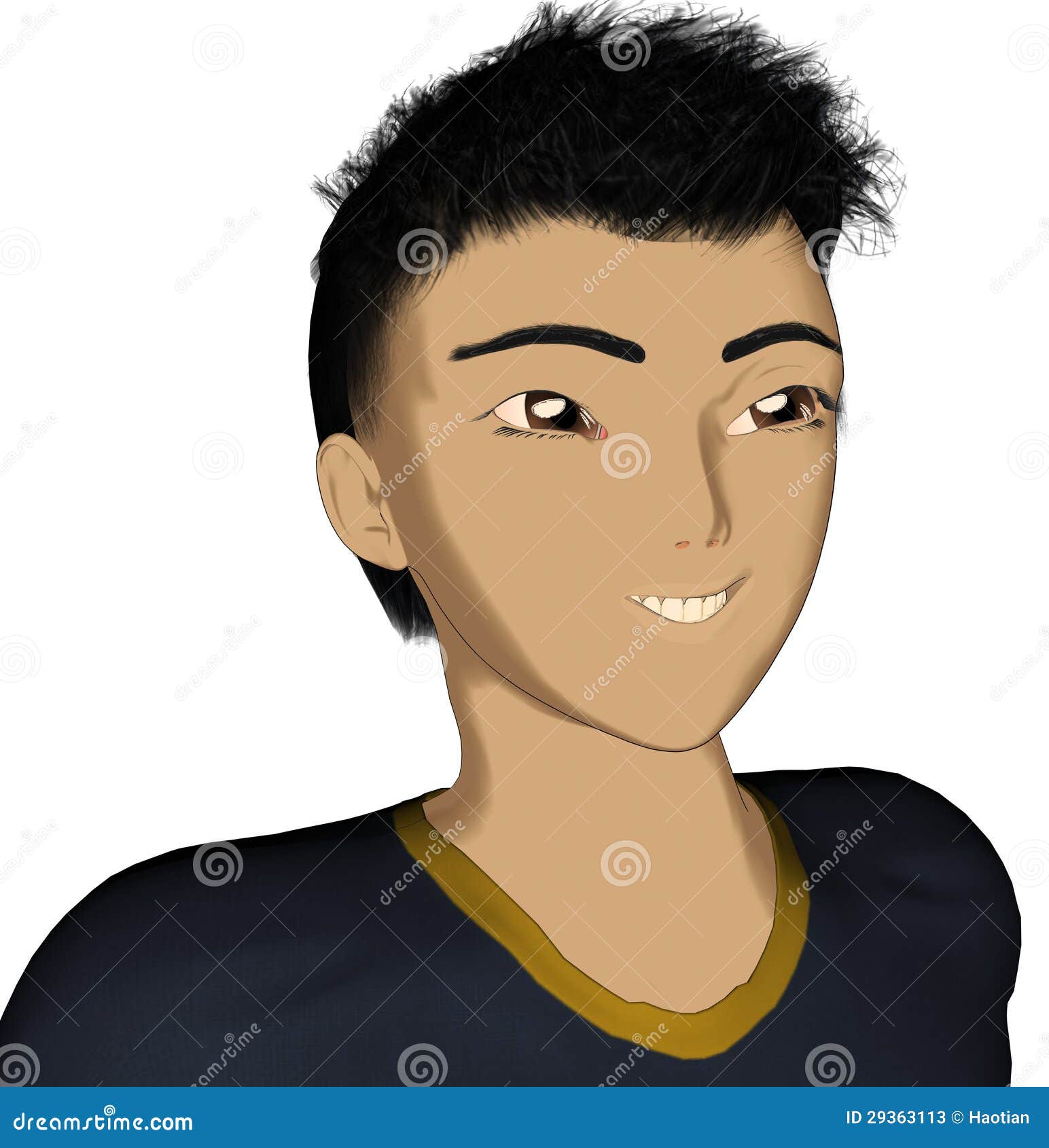 Muchacho Alegre Del Animado Stock de ilustración - Ilustración de ...