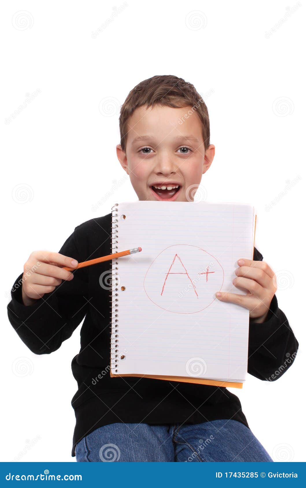 Muchacho Con La Marca De Escuela Perfecta Imagen de archivo - Imagen de ...