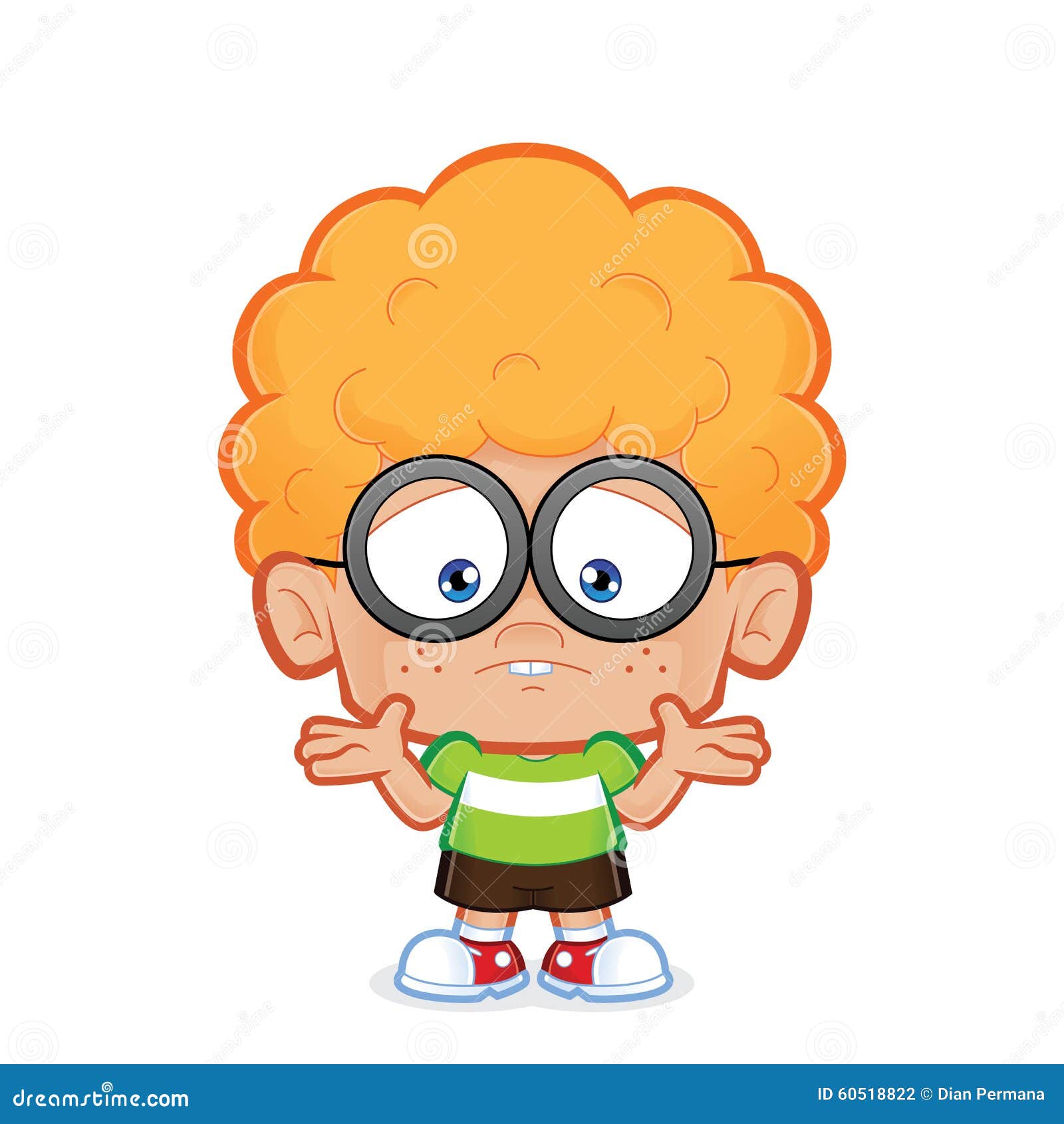 Muchacho Confuso Del Empollón Ilustración del Vector - Ilustración de ...