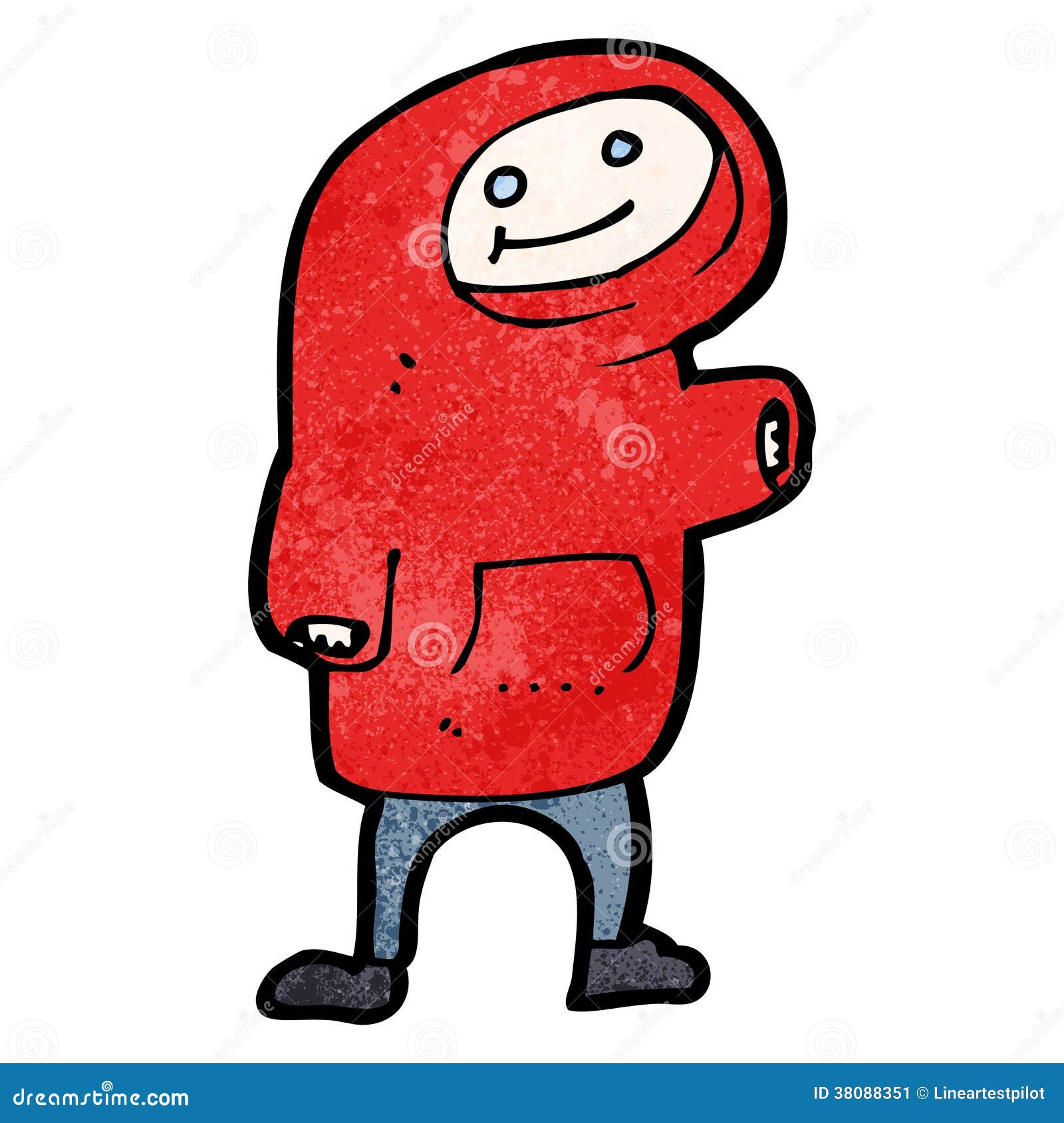 Muchacho De La Historieta En Top Con Capucha Ilustración del Vector ...