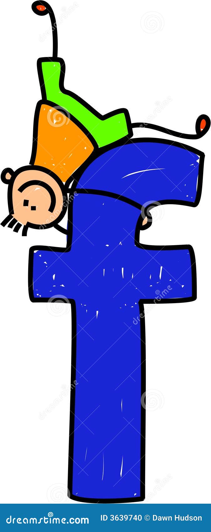 Muchacho de la letra F ilustración del vector. Ilustración de ...