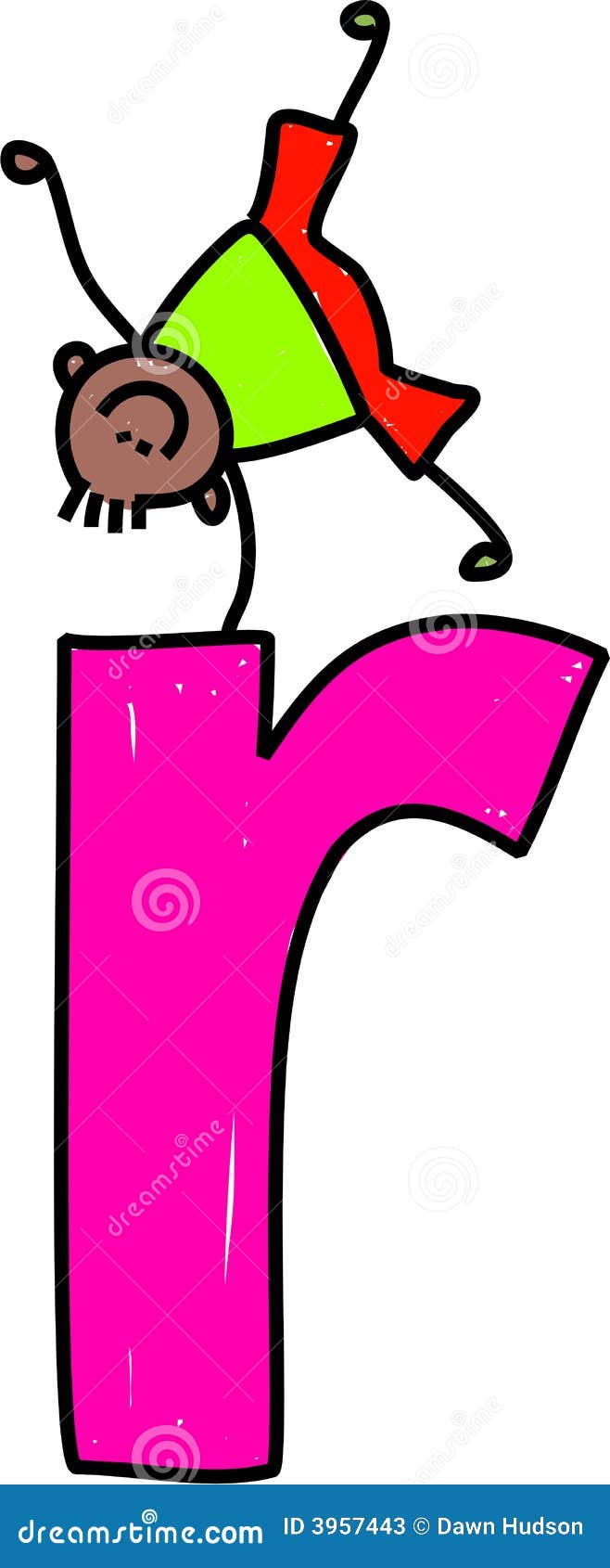 Muchacho de la letra R ilustración del vector. Ilustración de objetos ...