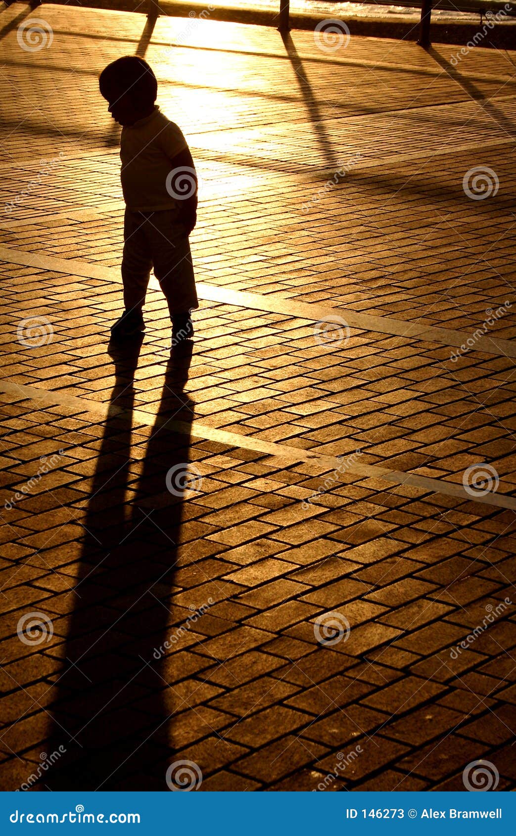 Muchacho De La Sombra De La Puesta Del Sol Imagen de archivo - Imagen ...