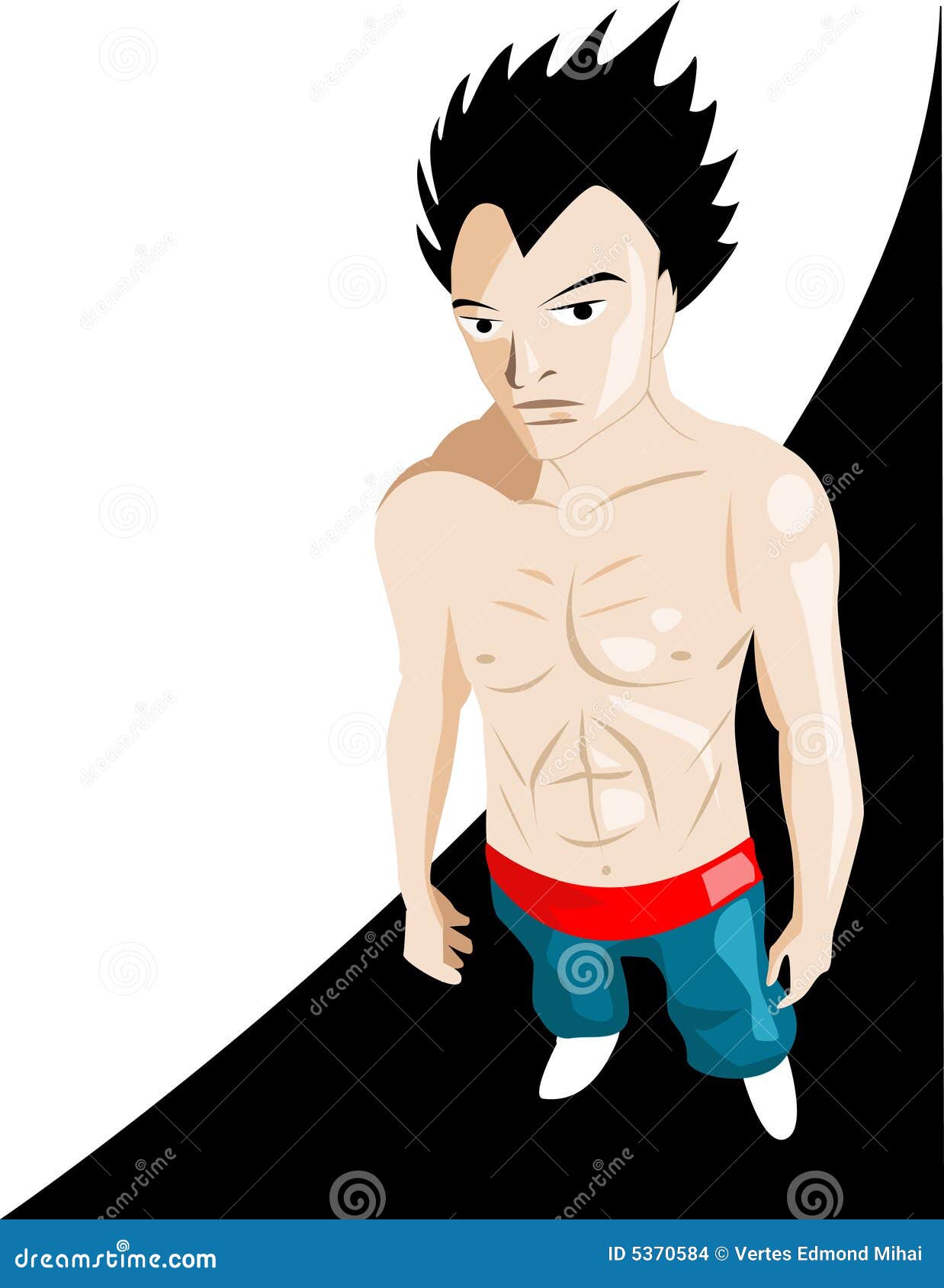 Muchacho de Manga ilustración del vector. Ilustración de fondo - 5370584