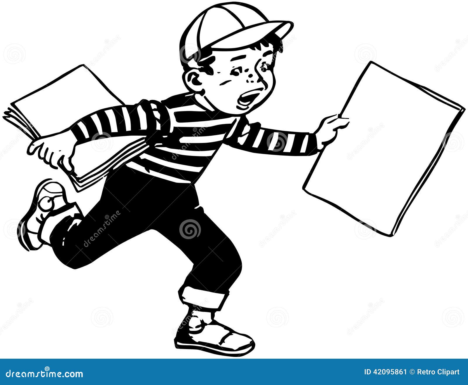 Muchacho de papel ilustración del vector. Ilustración de anunciadores ...