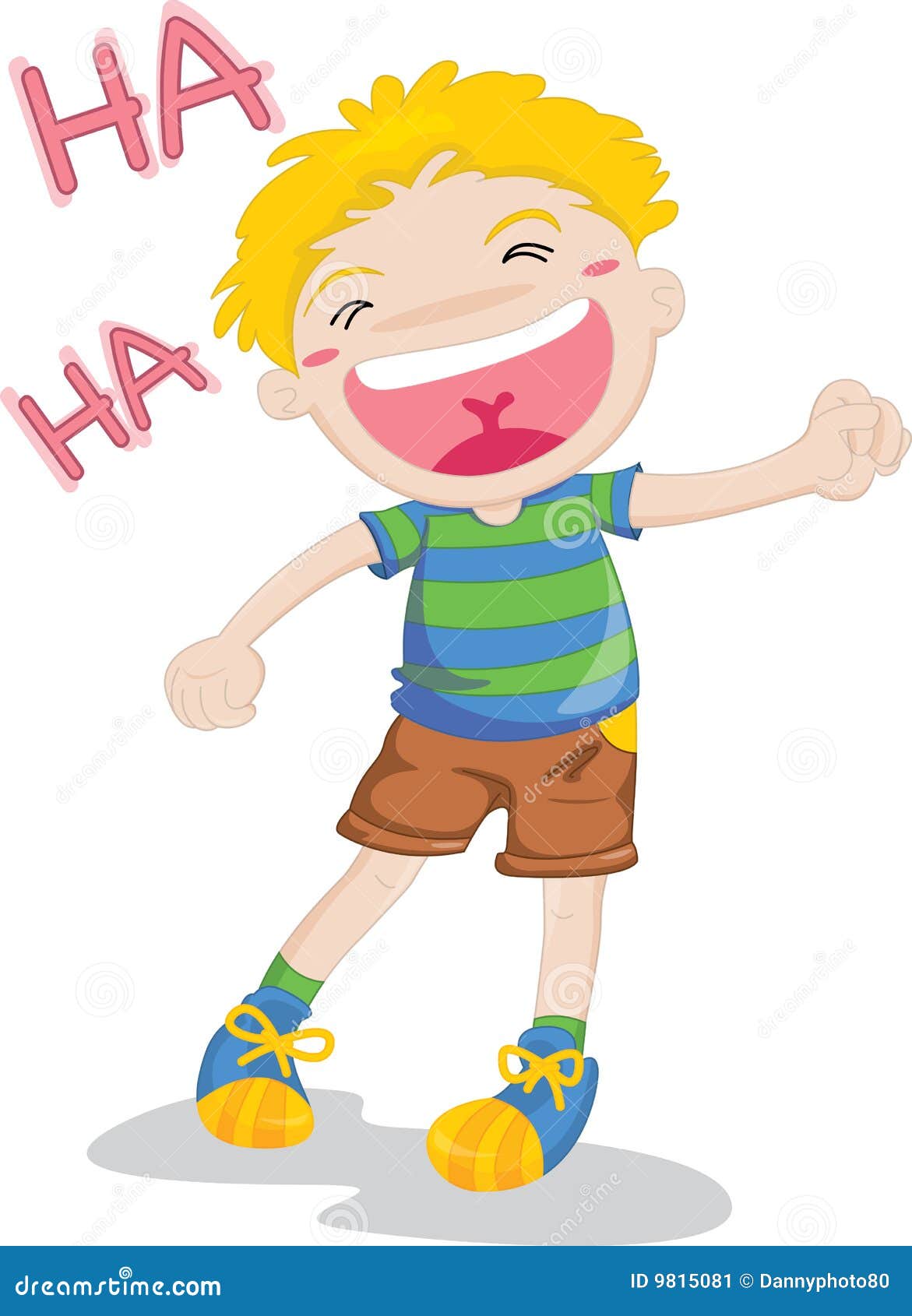 Muchacho de risa ilustración del vector. Ilustración de bosquejo - 9815081