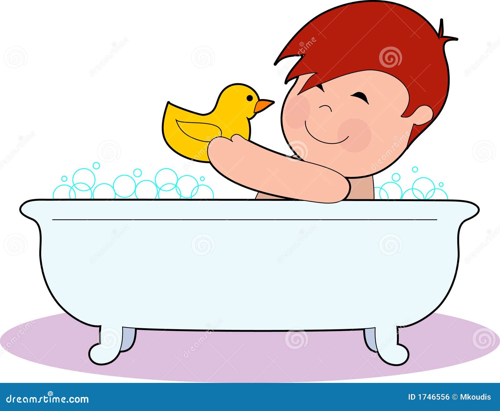 Muchacho en tina ilustración del vector. Ilustración de compartimiento ...