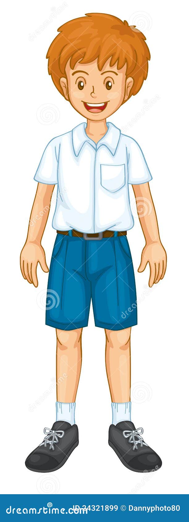 Muchacho en uniforme ilustración del vector. Ilustración de mano - 24321899