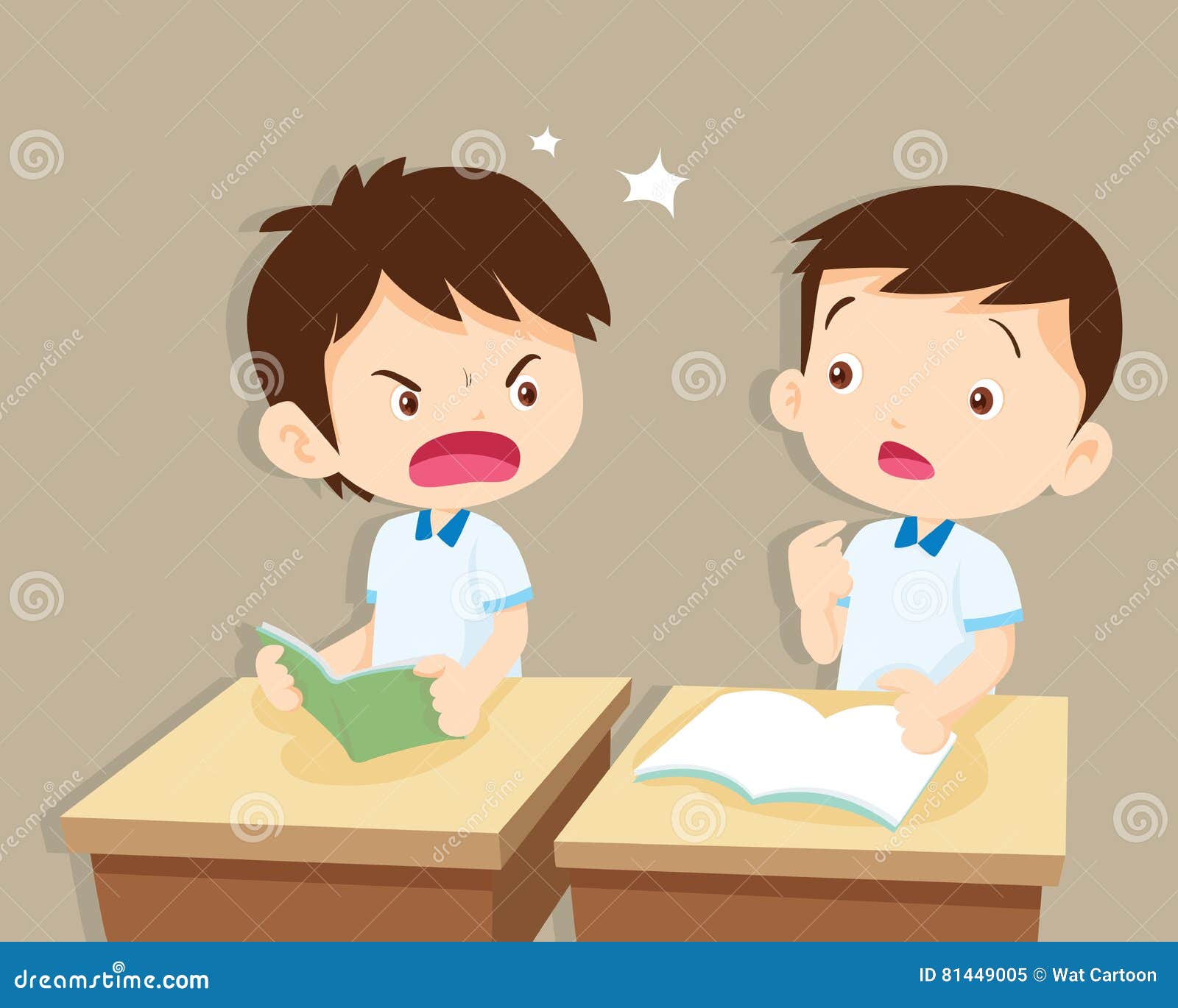 Muchacho Enojado Que Grita En El Amigo Ilustración del Vector ...