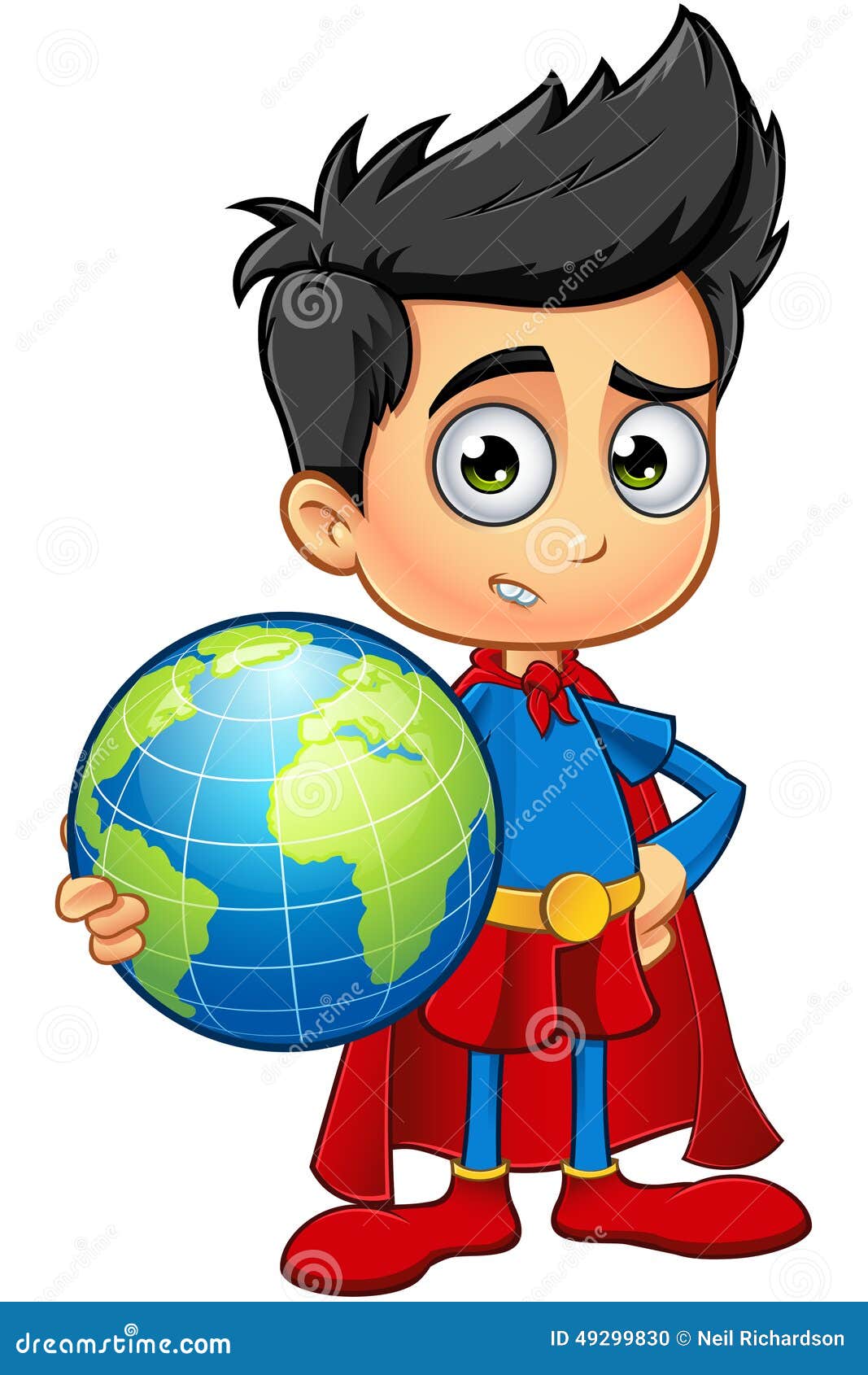 Muchacho Estupendo Characterl Ilustración del Vector - Ilustración de ...