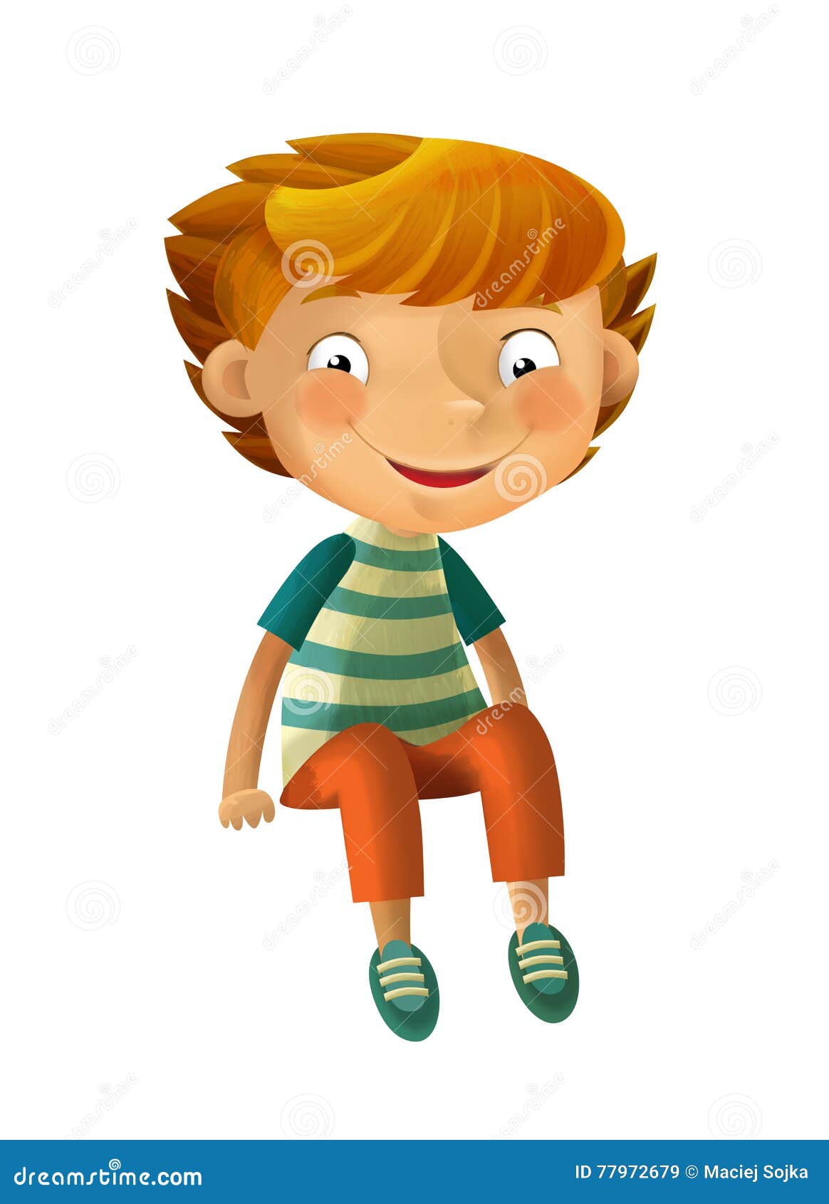 Muchacho Feliz De La Historieta - Stock de ilustración - Ilustración de ...