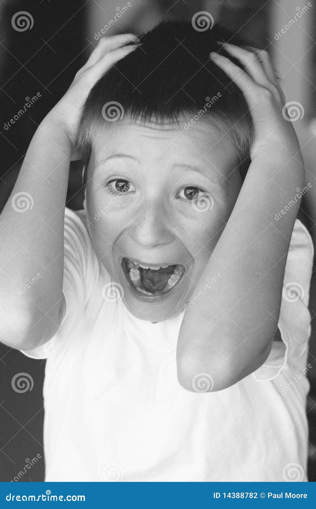 Muchacho joven asustado foto de archivo. Imagen de ojos - 14388782